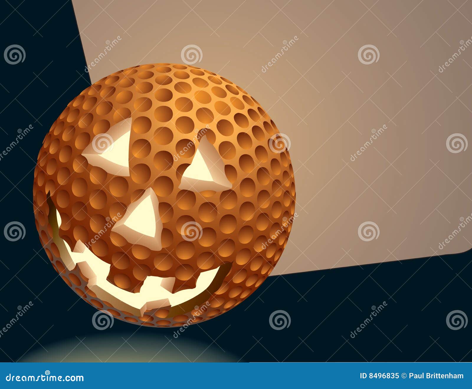 GolfballPumpkin stock vector. Illustration of candle, jack - 8496835