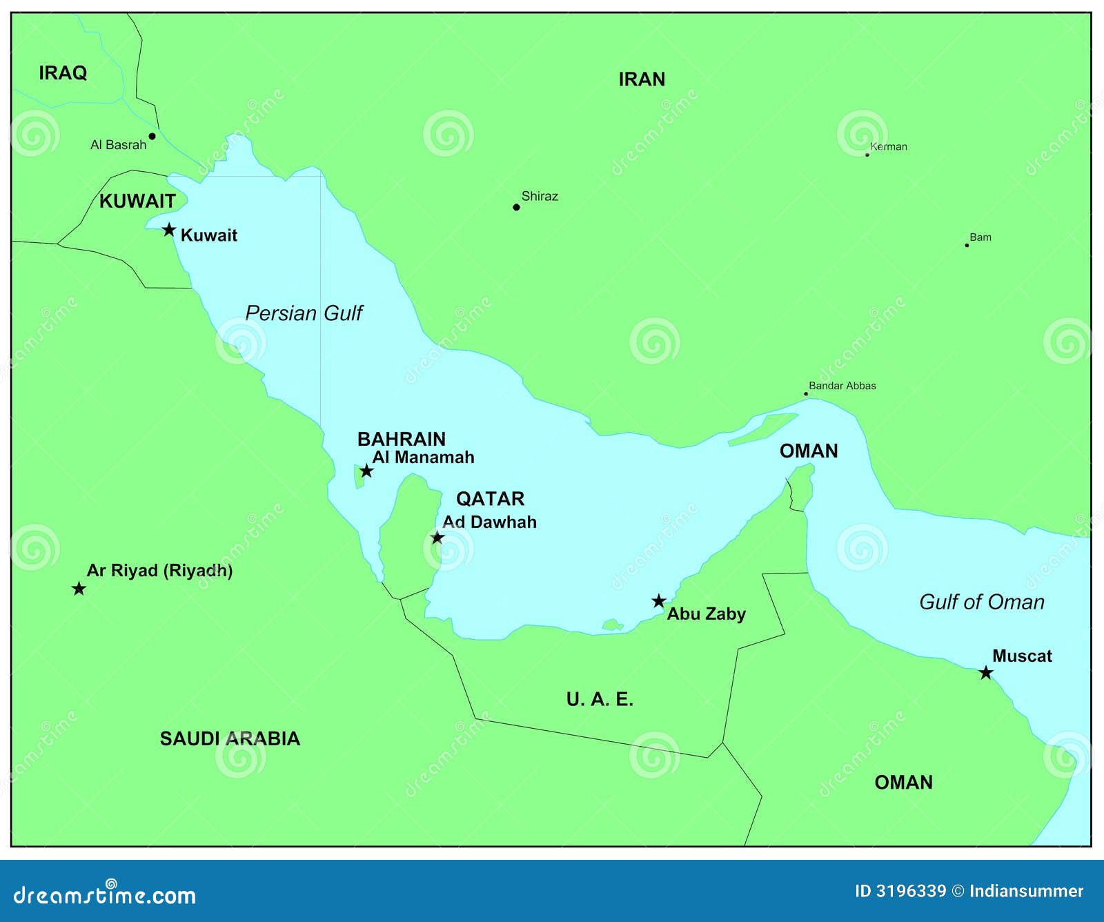 Golfe Persique illustration stock. Illustration du oman - 3196339