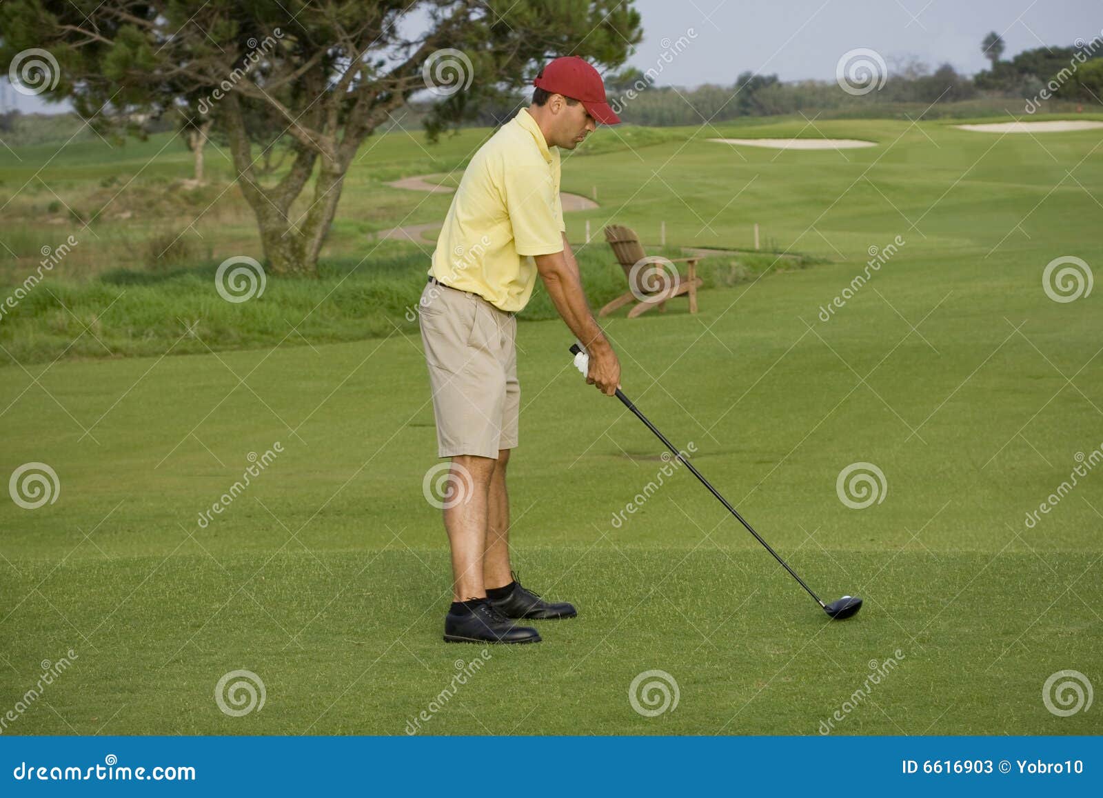 Golfer stock image. Image of profile, green, leisure, hobby - 6616903