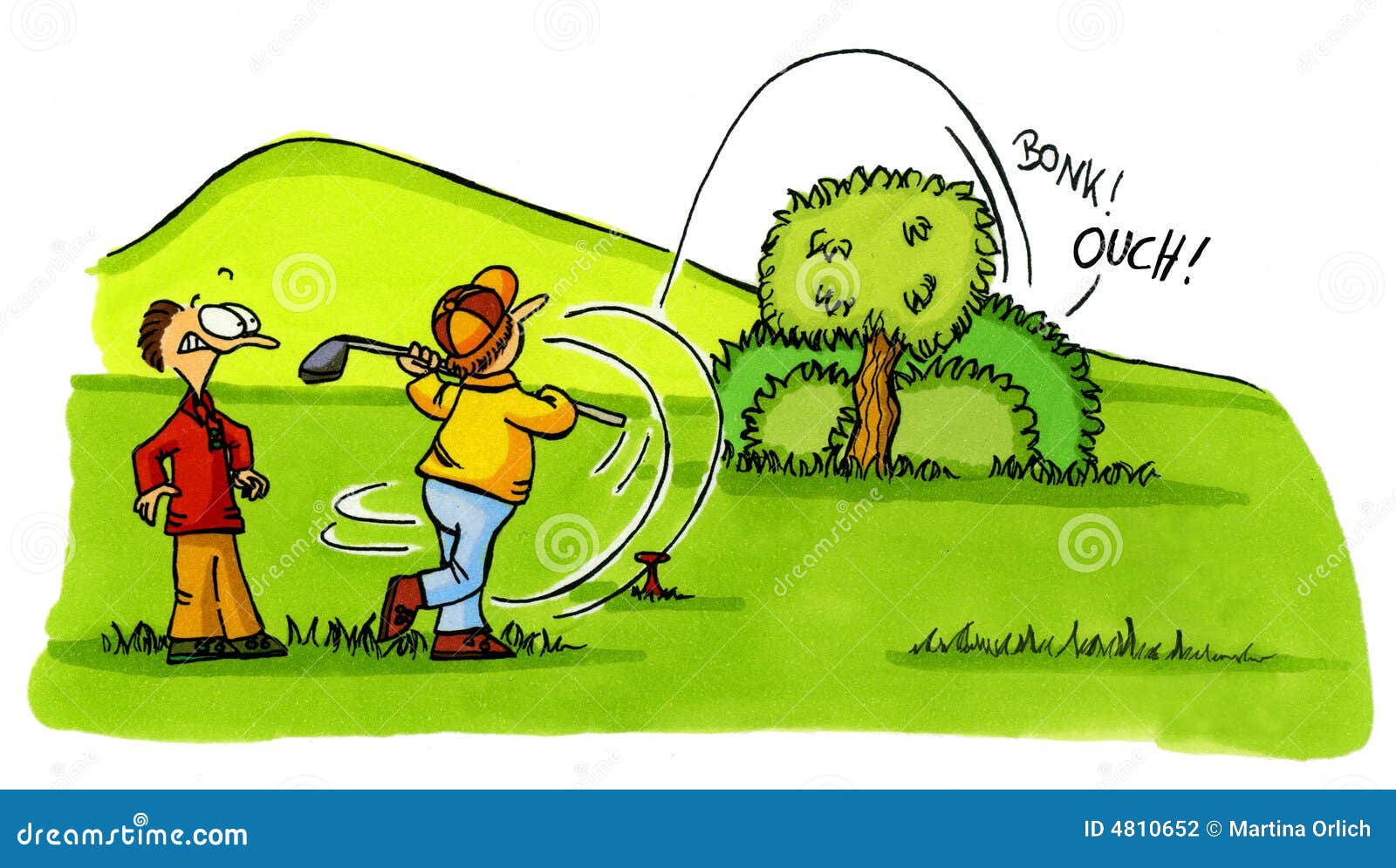 Golfer Accident - Golf Cartoons Series Number 2 Stock Illustration ...