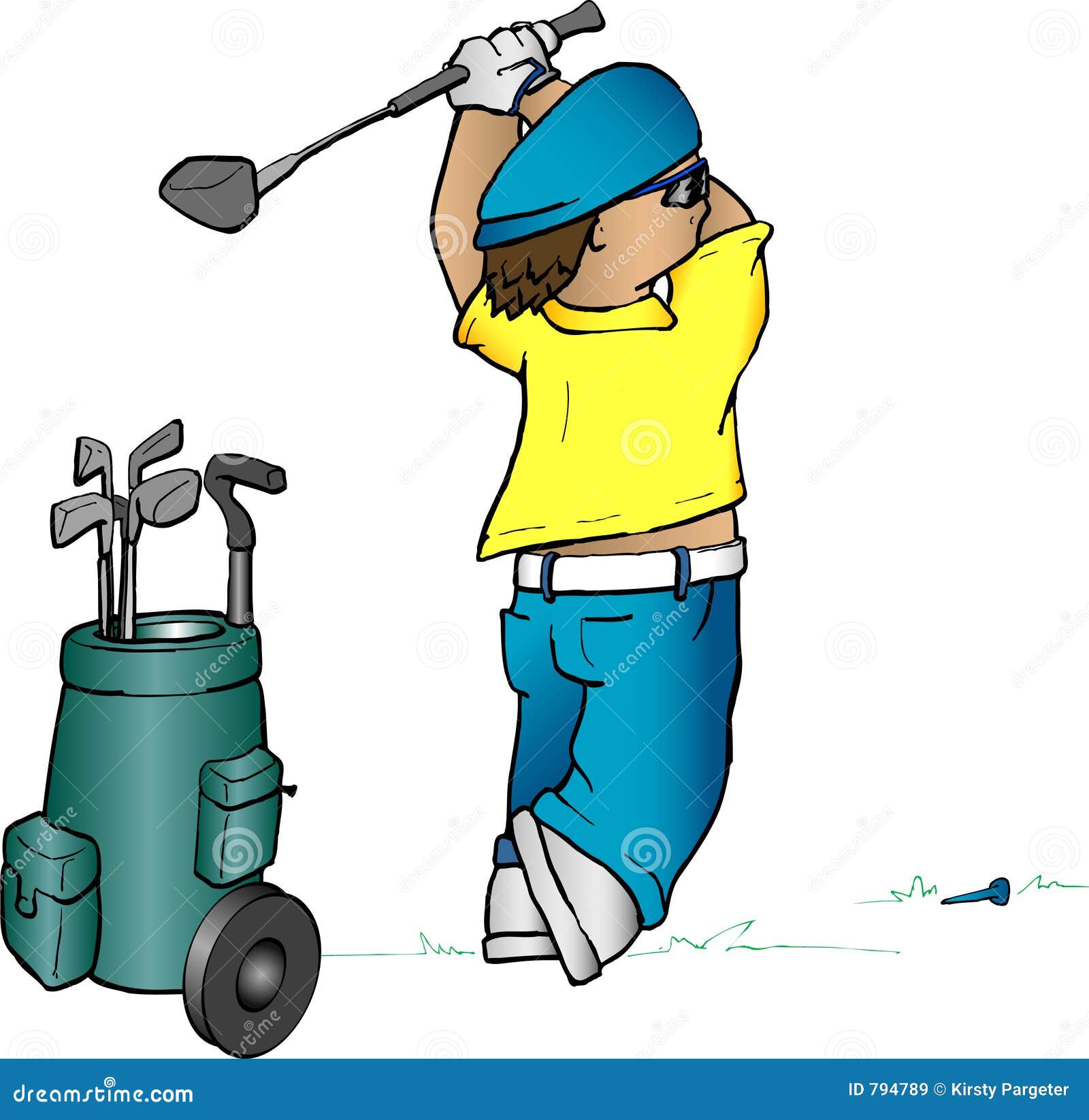 Golfer cartoon stock vector. Illustration of cartoon, golf - 794789