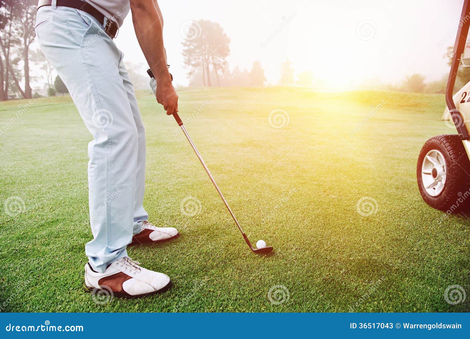 Golfer on course stock image. Image of golfing, play - 36517043