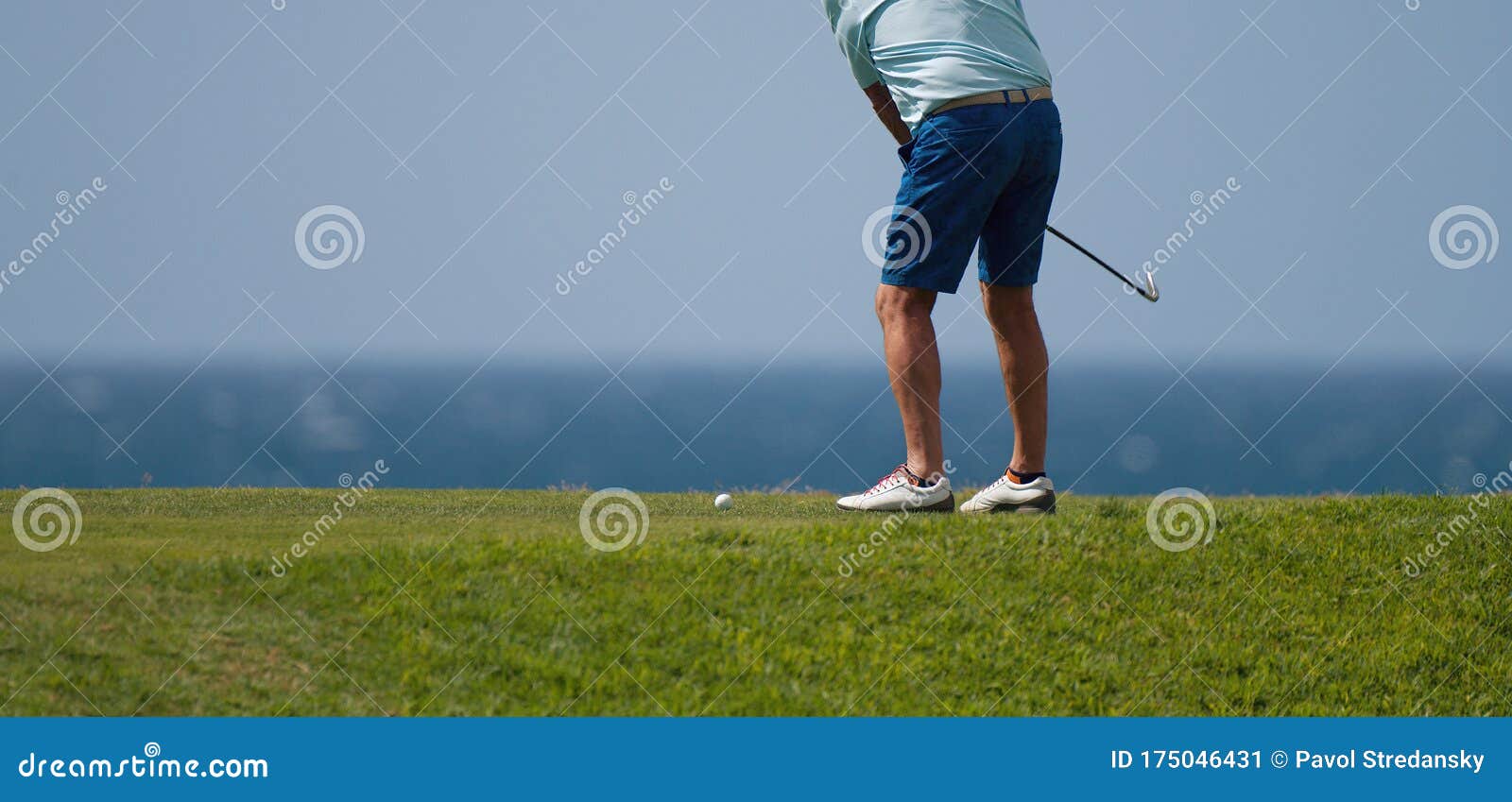 Golfer Hitting Ball with Force Stock Image - Image of male, competition ...