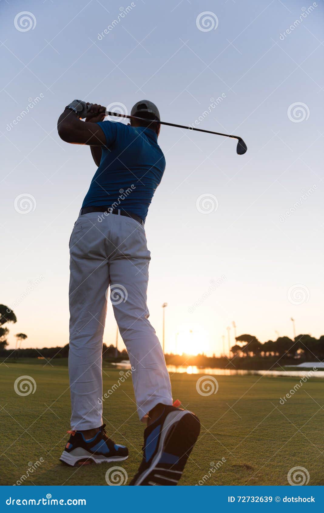 Golfer hitting long shot stock image. Image of arabian - 72732639