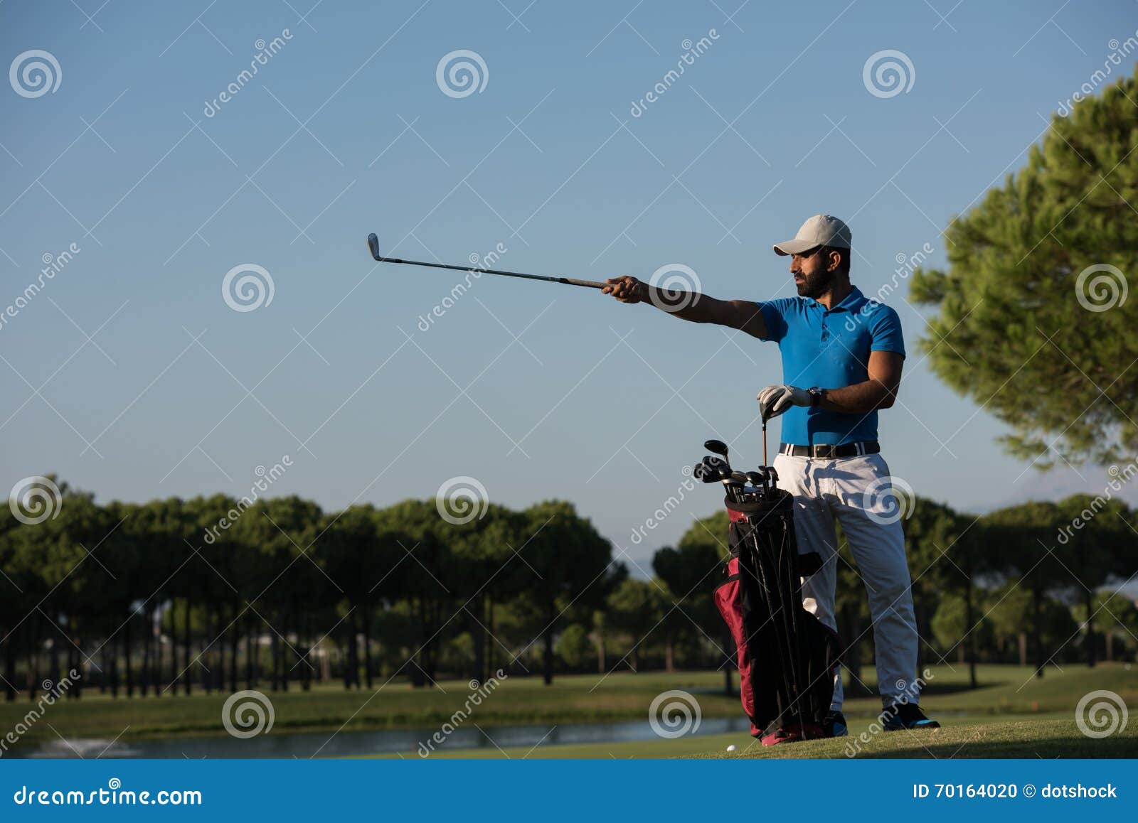 Golfer Portrait at Golf Course Stock Photo - Image of game, golfing ...