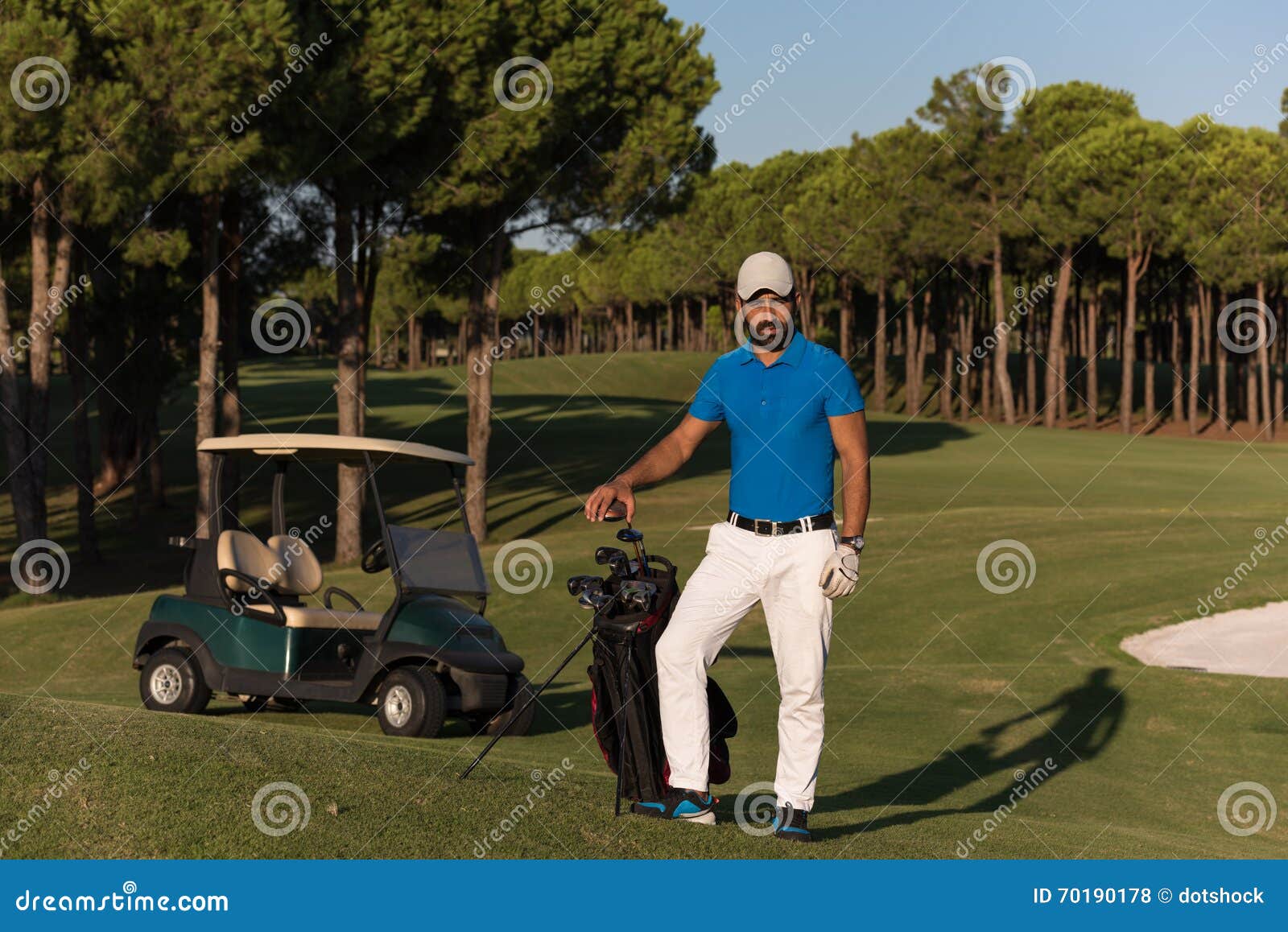 Golfer Portrait at Golf Course Stock Photo - Image of game, nature ...