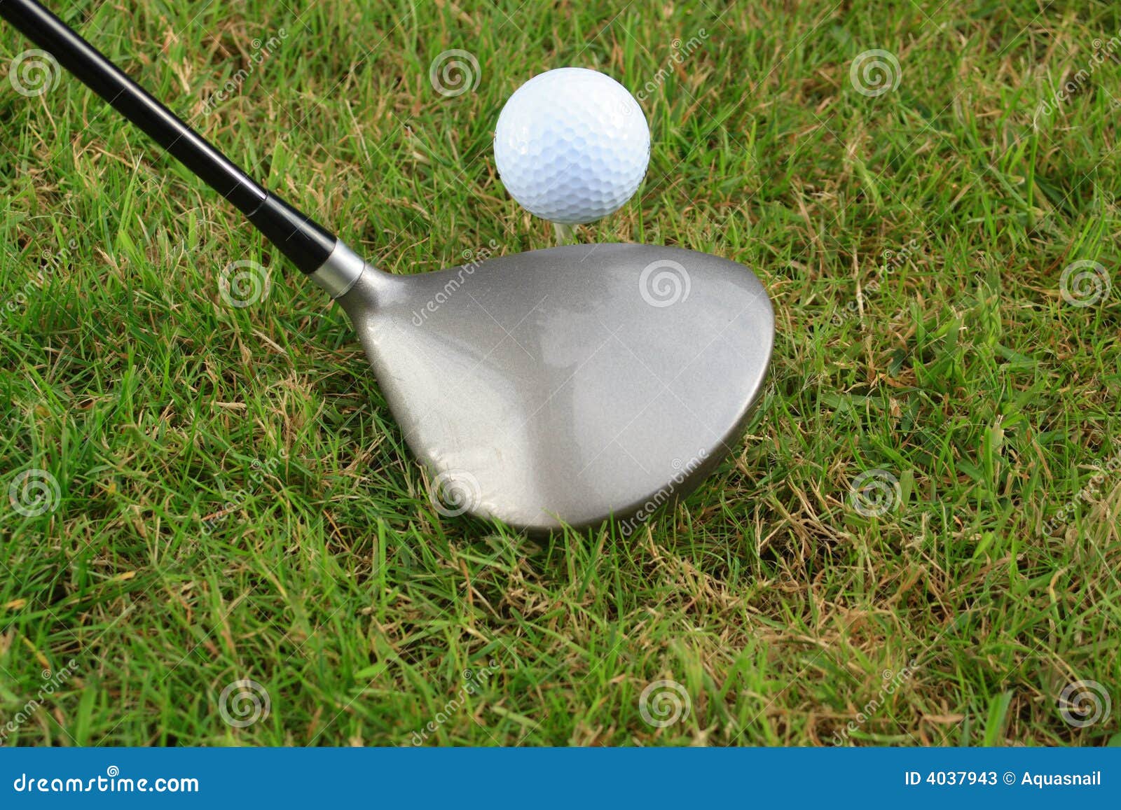 Golfer Preparing To Tee Off. Stock Image - Image of aiming, enjoyment ...