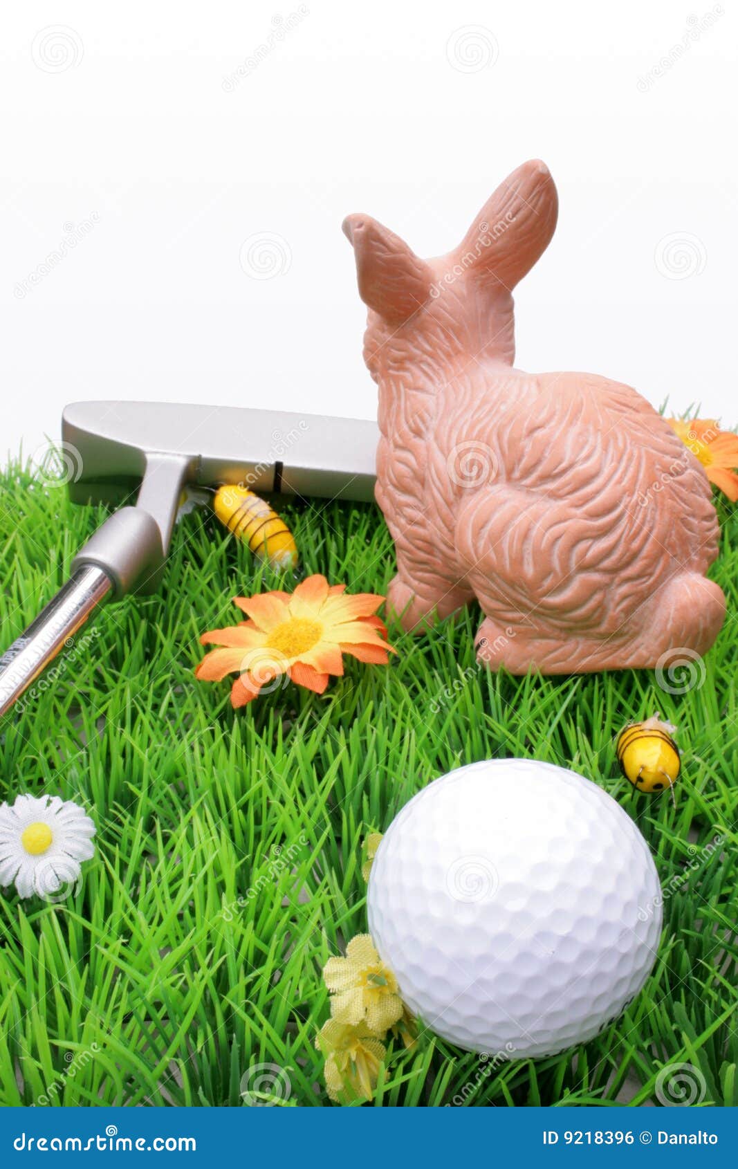 Golfer s easter bunny stock photo. Image of putter, ball - 9218396