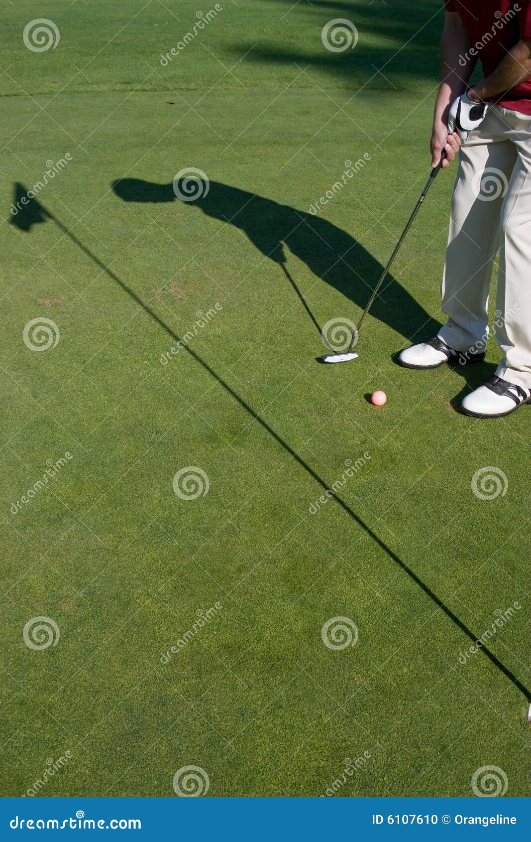 Golfer s Shadow - Vertical stock photo. Image of cart - 6107610