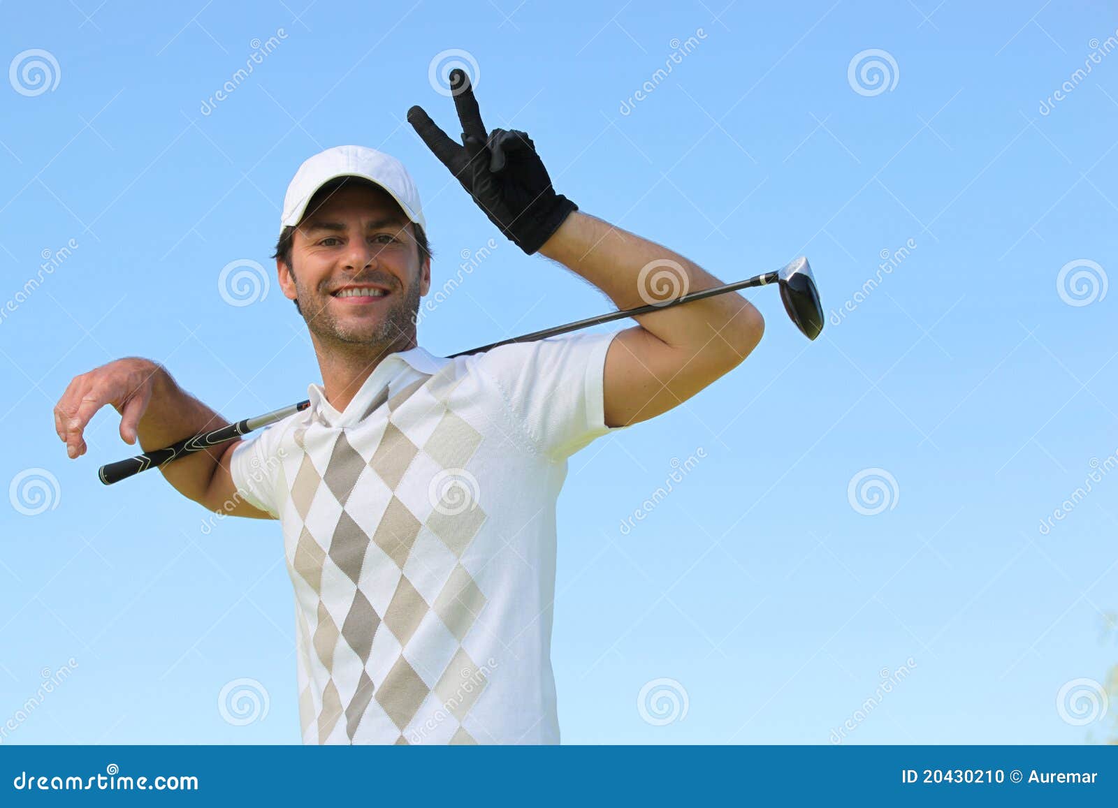 Golfer smiling stock photo. Image of close, outside, brown - 20430210
