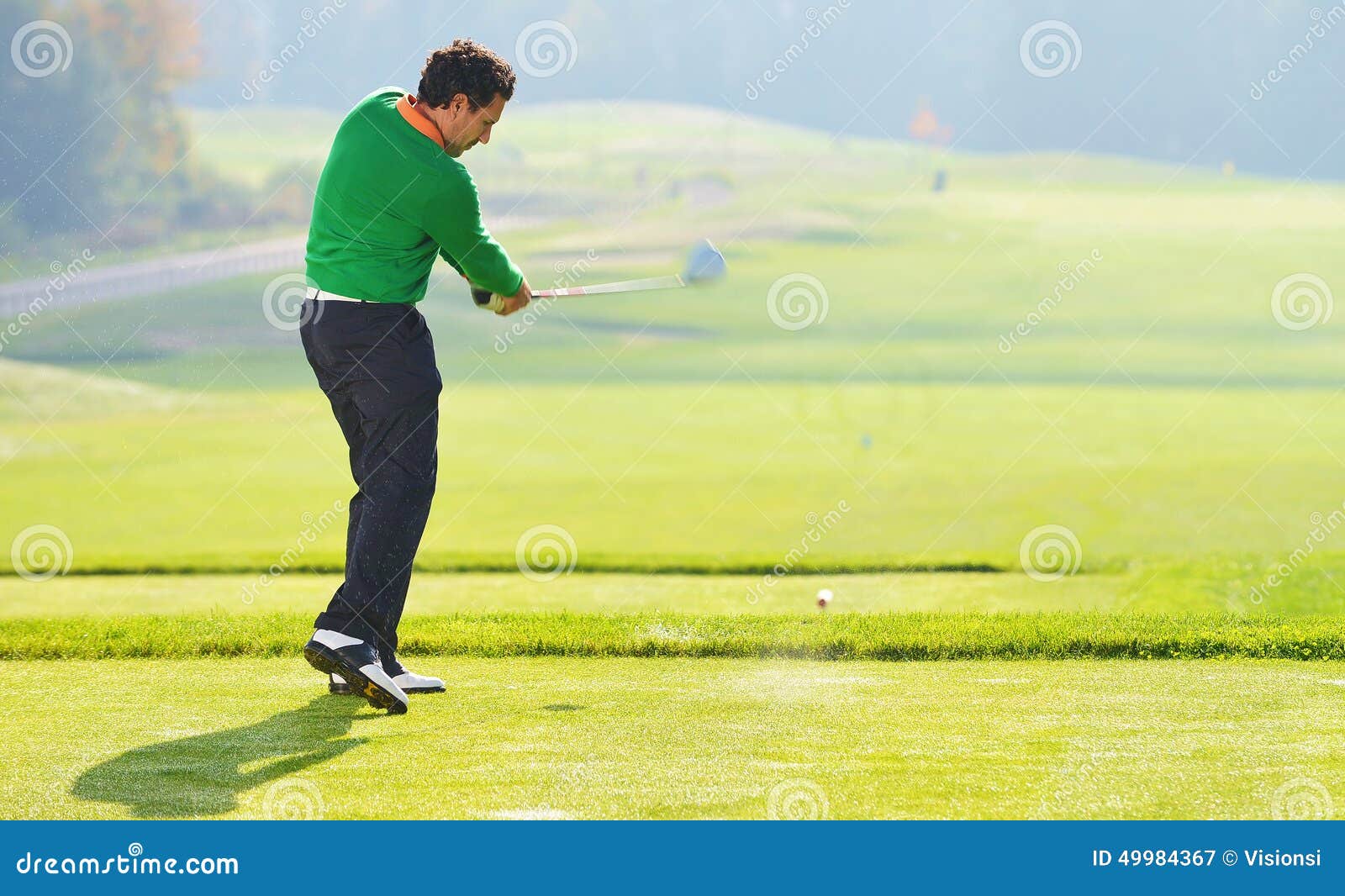 Golfer swing stock image. Image of outdoors, leisure - 49984367