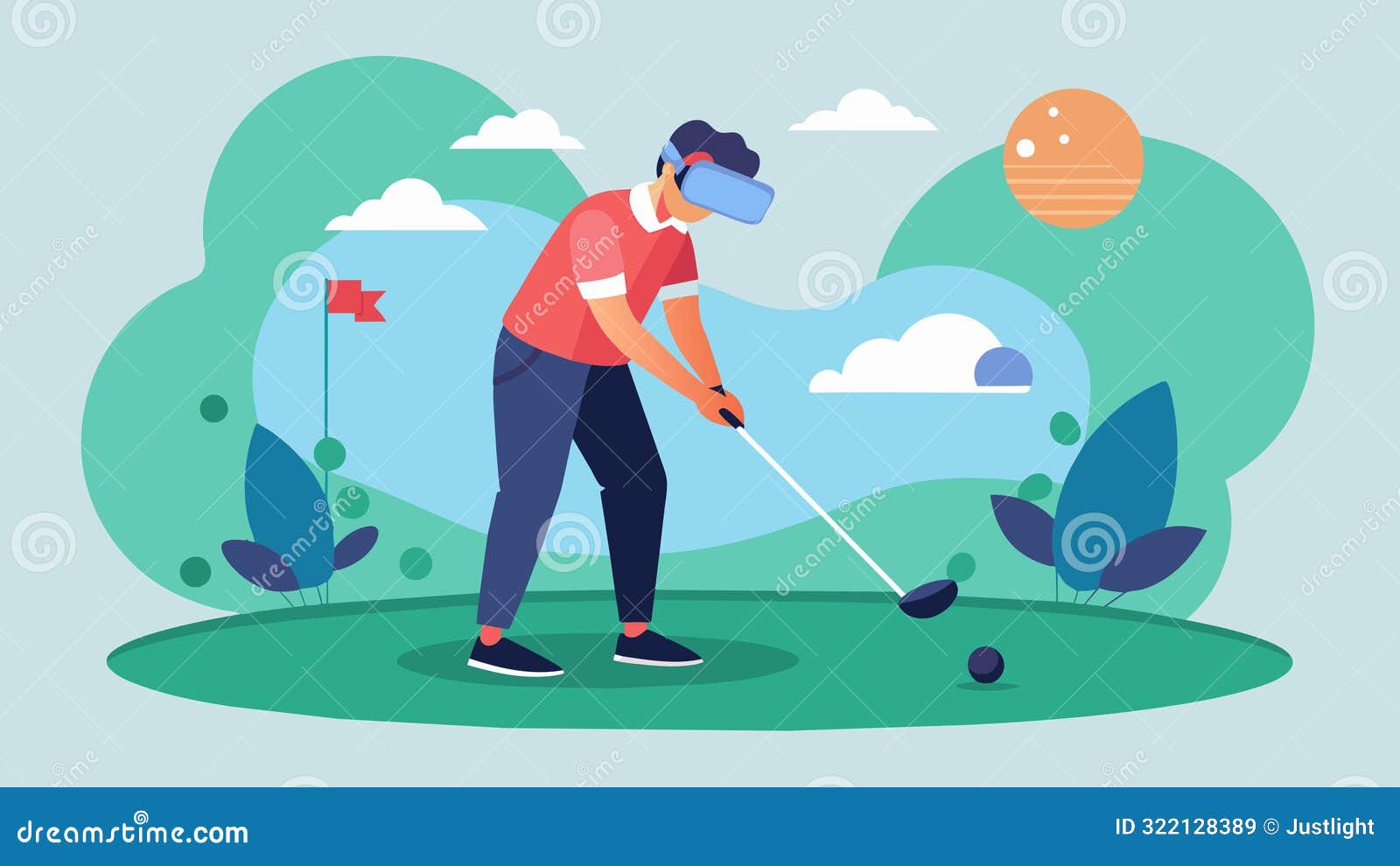 A Golfer Using VR Technology To Analyze and Improve Their Mental Game ...
