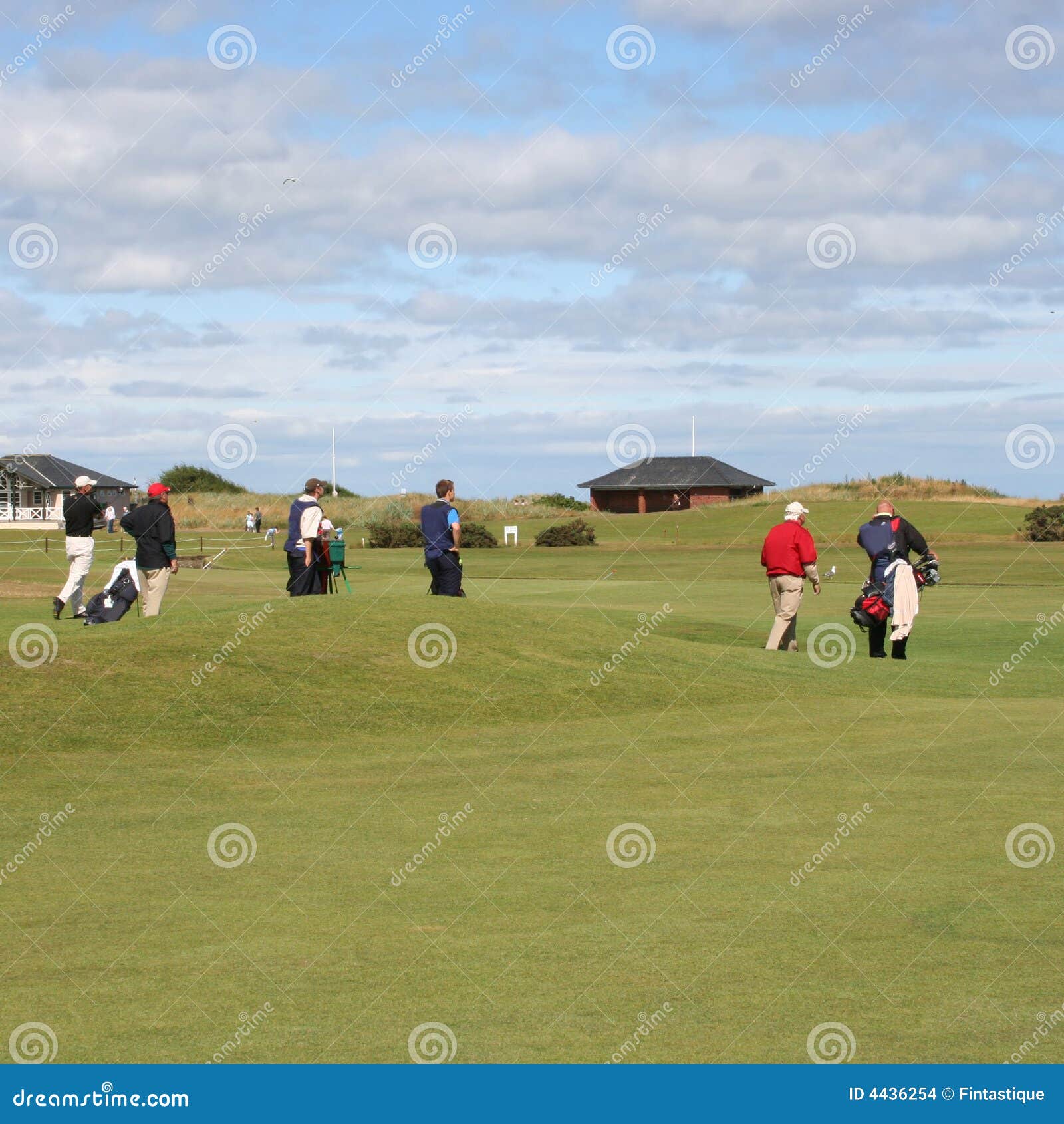 Golfers on golf course stock photo. Image of outdoor, scotland - 4436254
