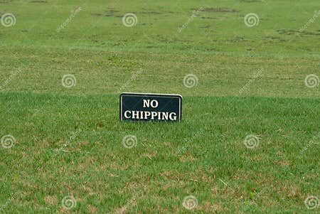 Golfing no chipping sign stock image. Image of links - 15708133