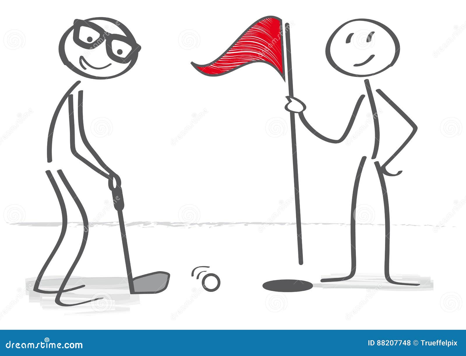 Golfing Putting Illustration Stock Illustration - Illustration of range ...