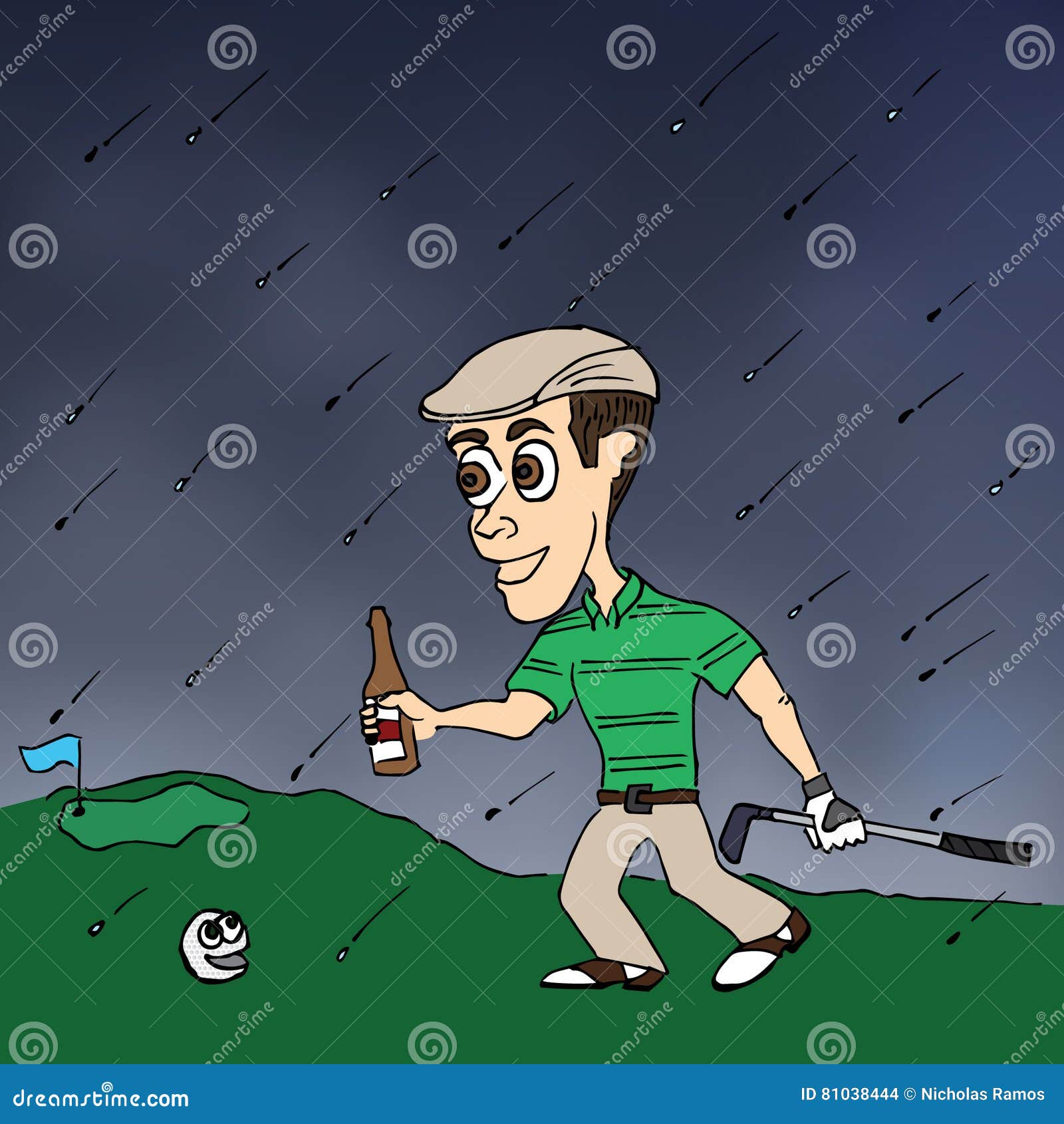 Golfing Weather stock illustration. Illustration of golf - 81038444