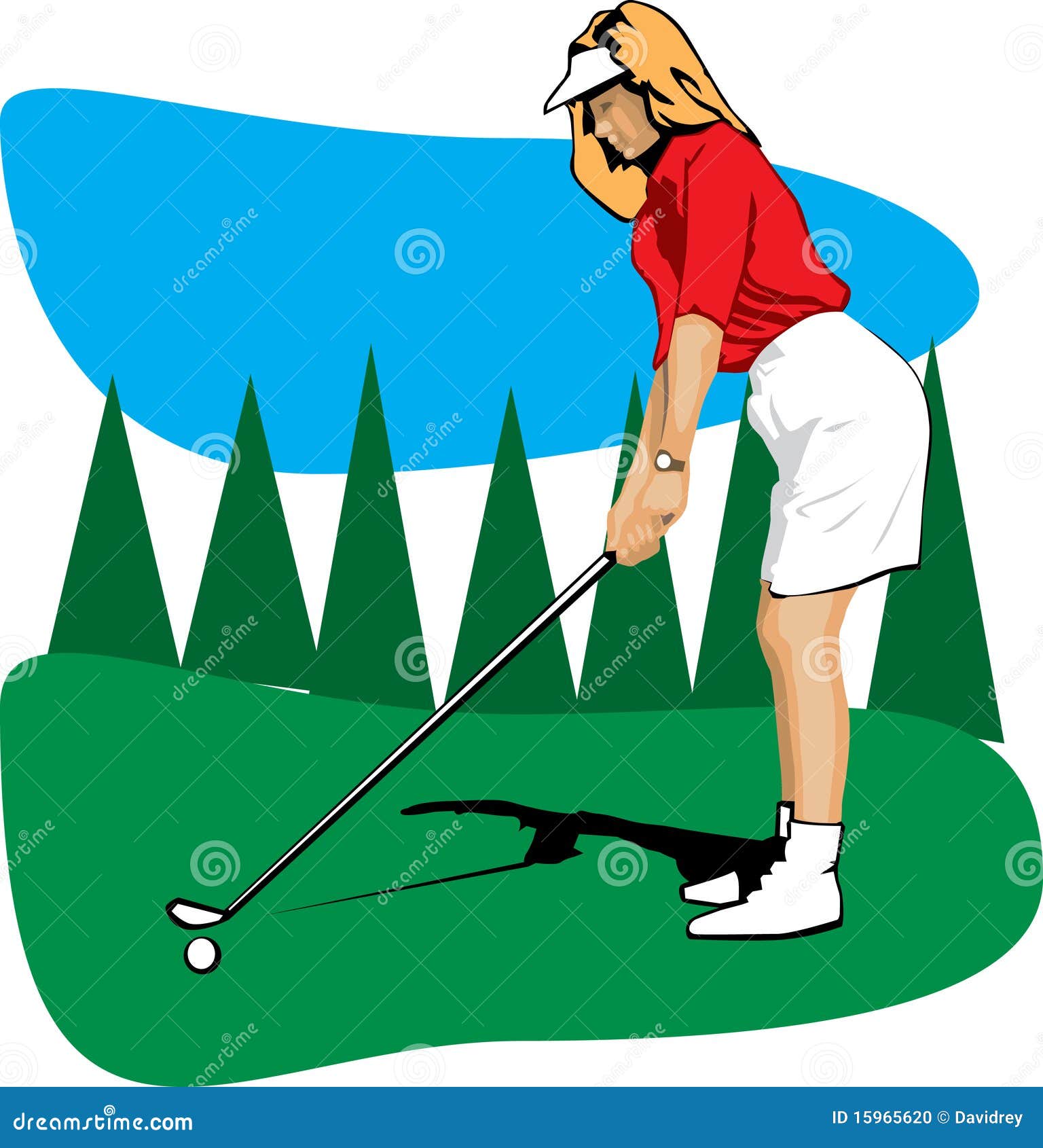 Golfing Logos Cartoon Vector | CartoonDealer.com #5198119