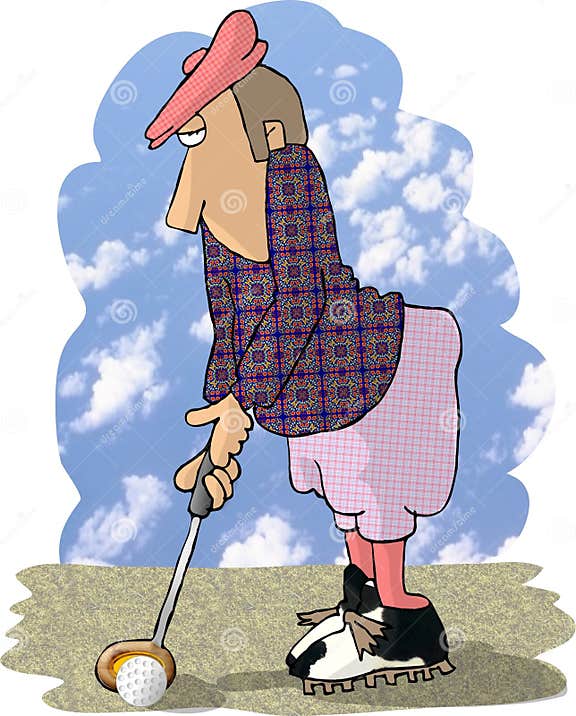 Golfspieler stock abbildung. Illustration von stimmung, karikatur - 54897