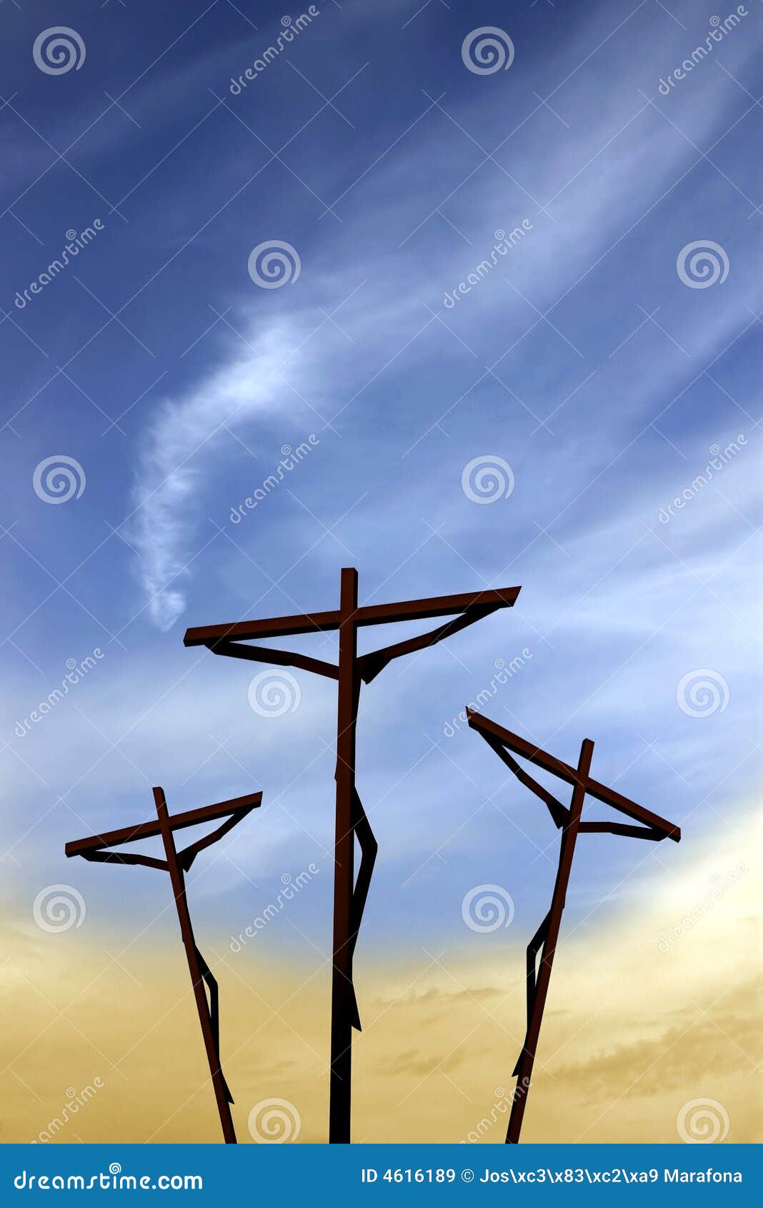 Golgotha stock illustration. Illustration of crucifixion - 4616189