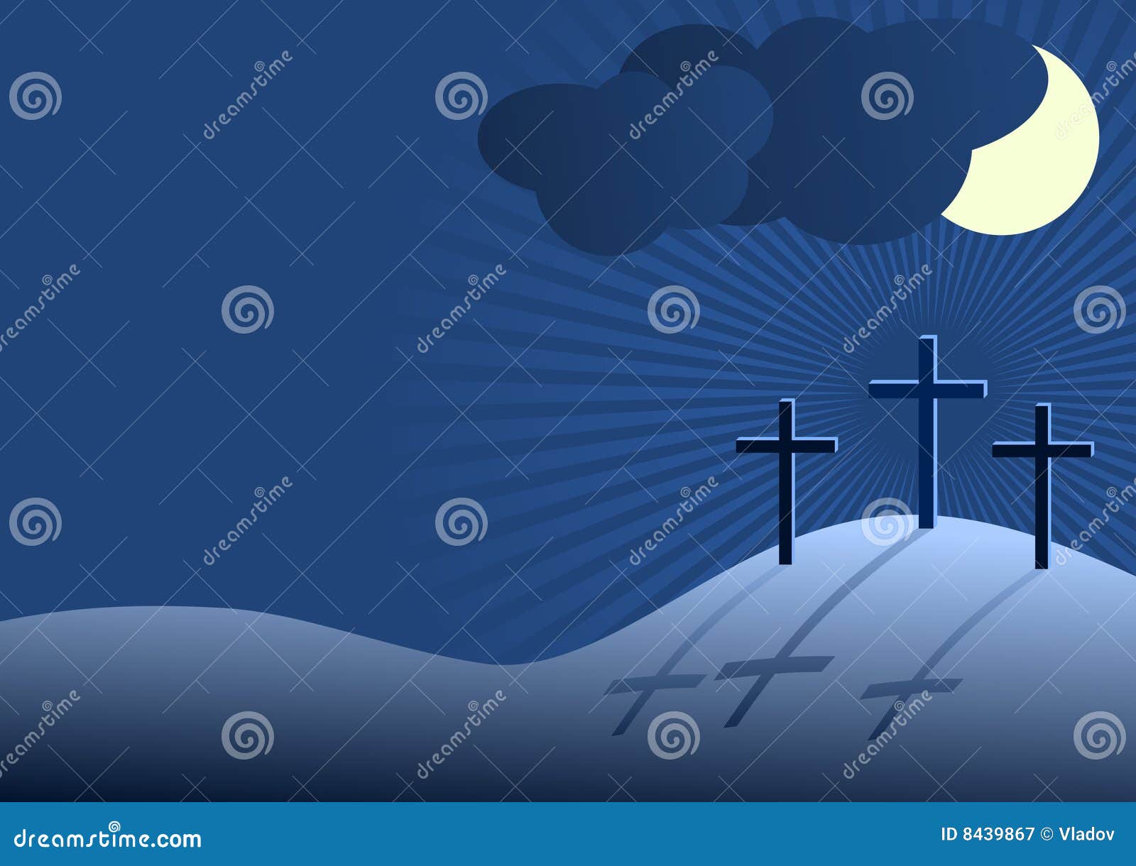 Golgotha stock vector. Illustration of easter, resurrection - 8439867