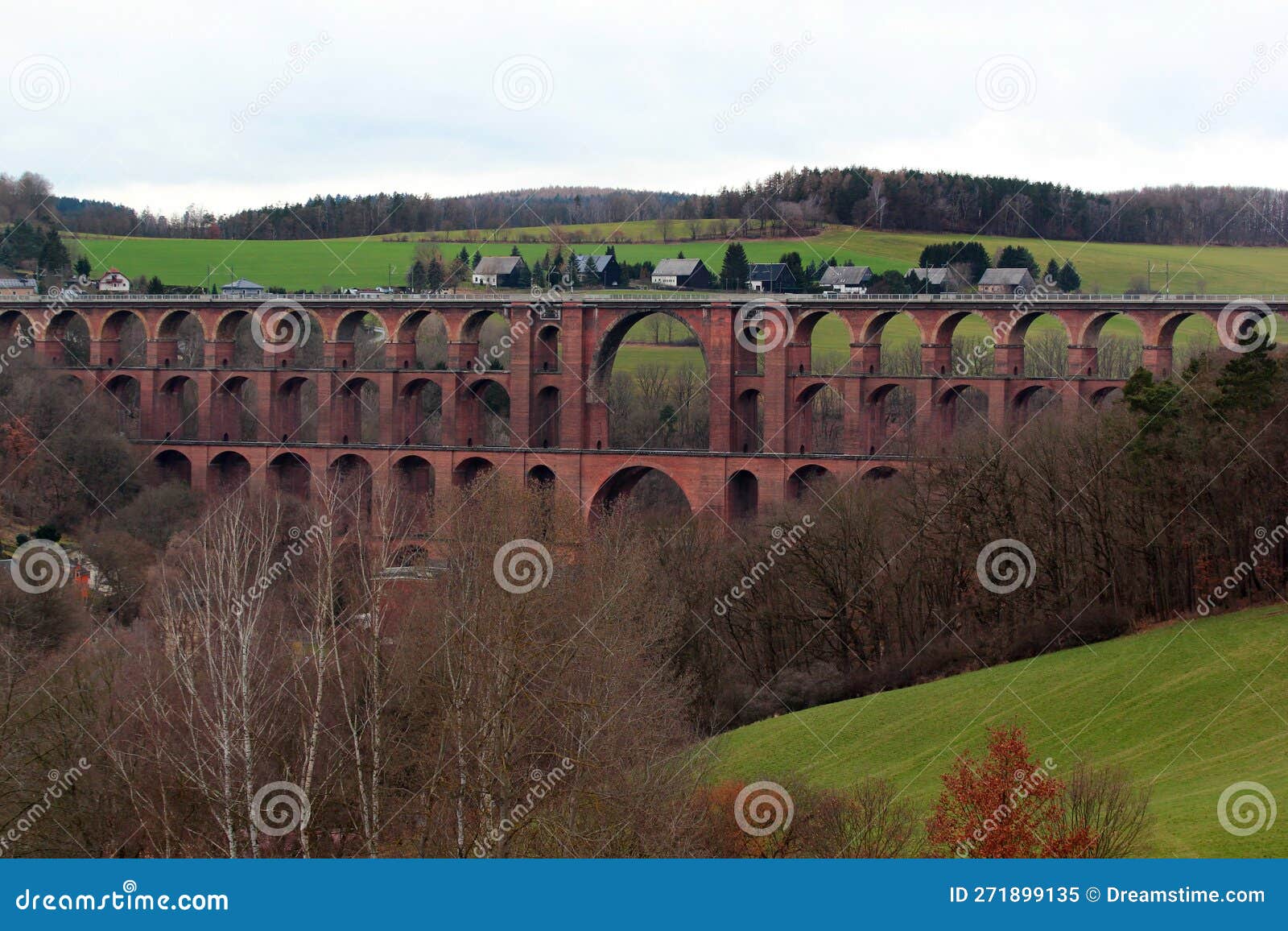 Goltzsch Viaduct, a Railway Bridge in Germany. it is the Largest Brick ...