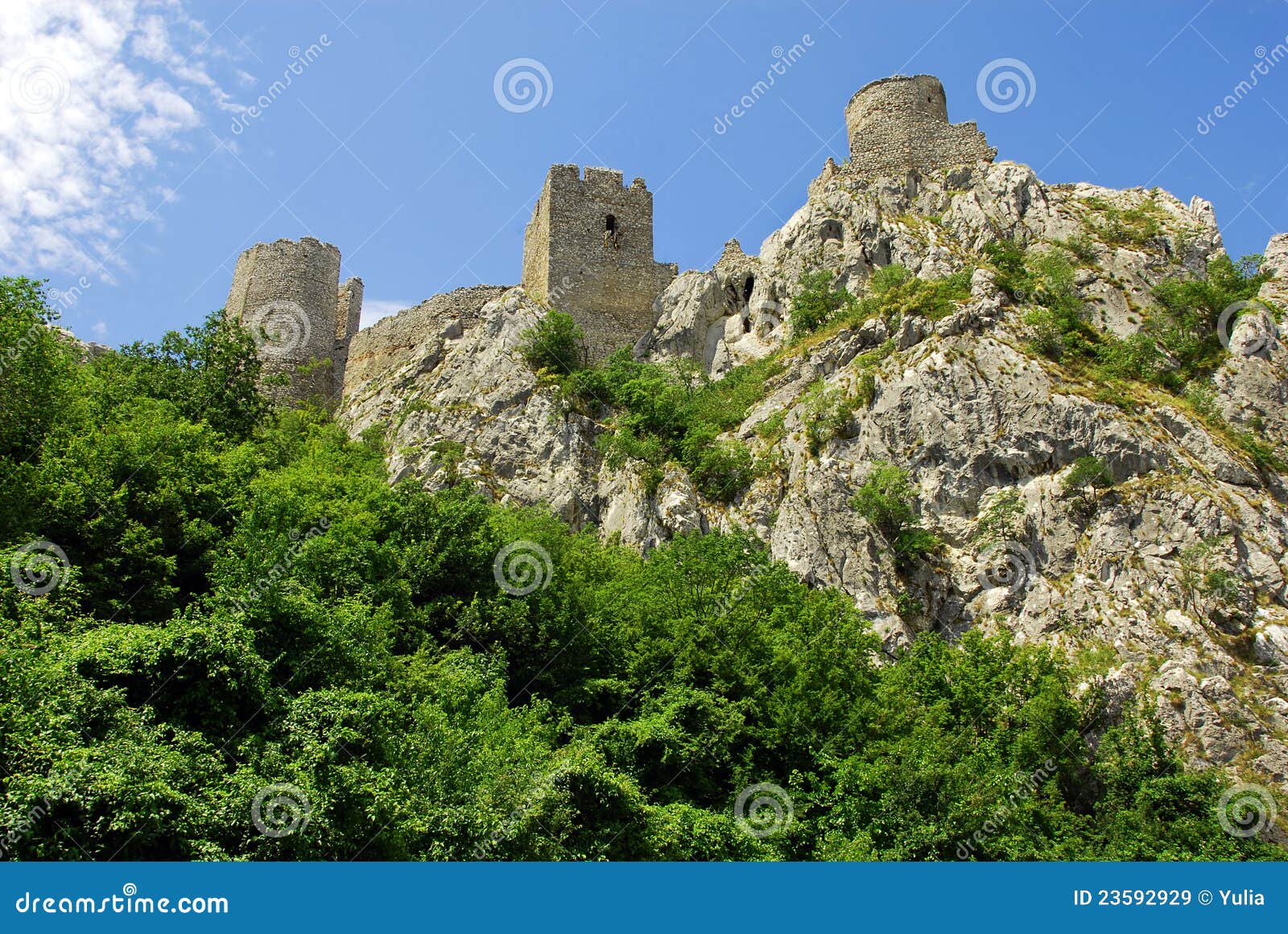 Golubac Fortress Golubacka Trvdjava, Or Goluback Grad Seen From Dunav ...