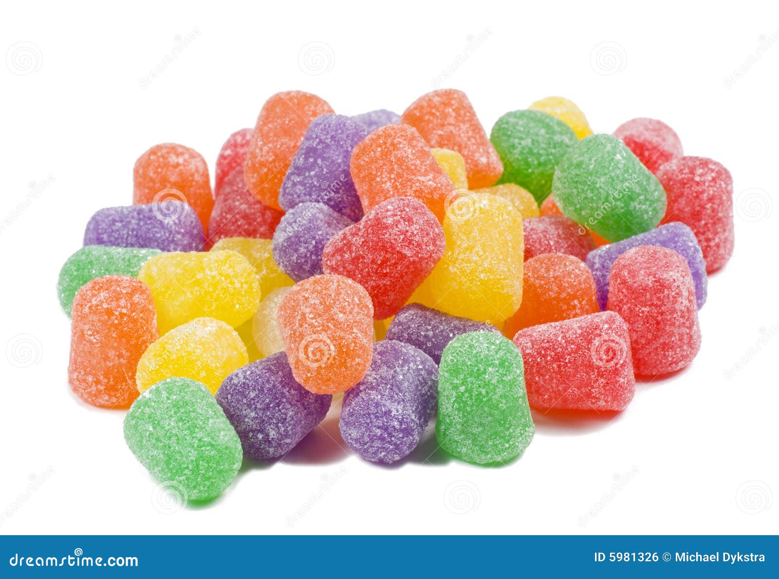 A Goma Colorida Deixa Cair Doces No Branco Foto de Stock - Imagem de ...