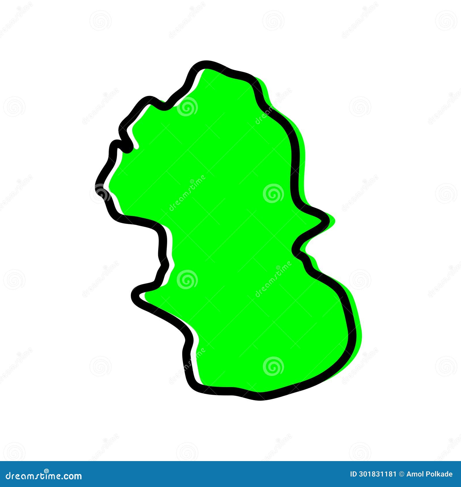 Gombe State of Nigeria Vector Map Illustration Stock Illustration ...