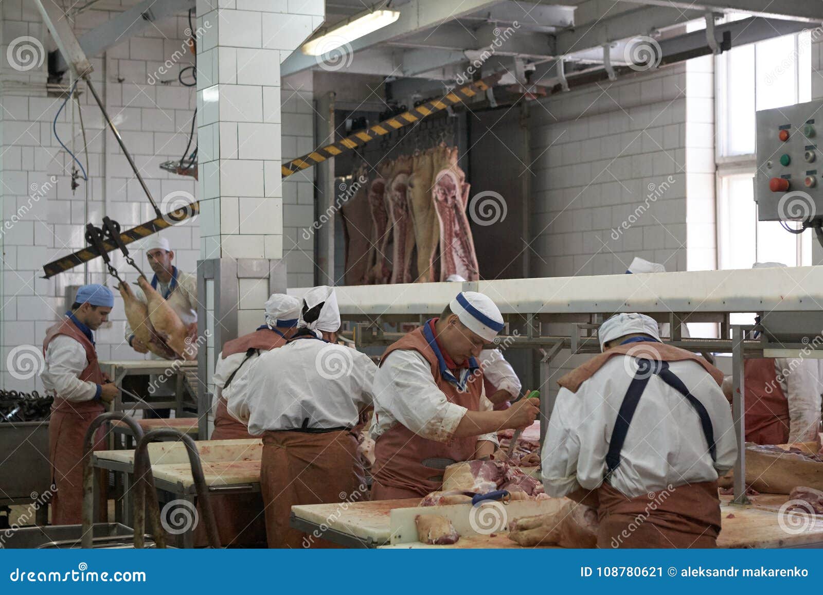 GOMEL, BELARUS - September 22, 2011: the Meat Processing Plant ...