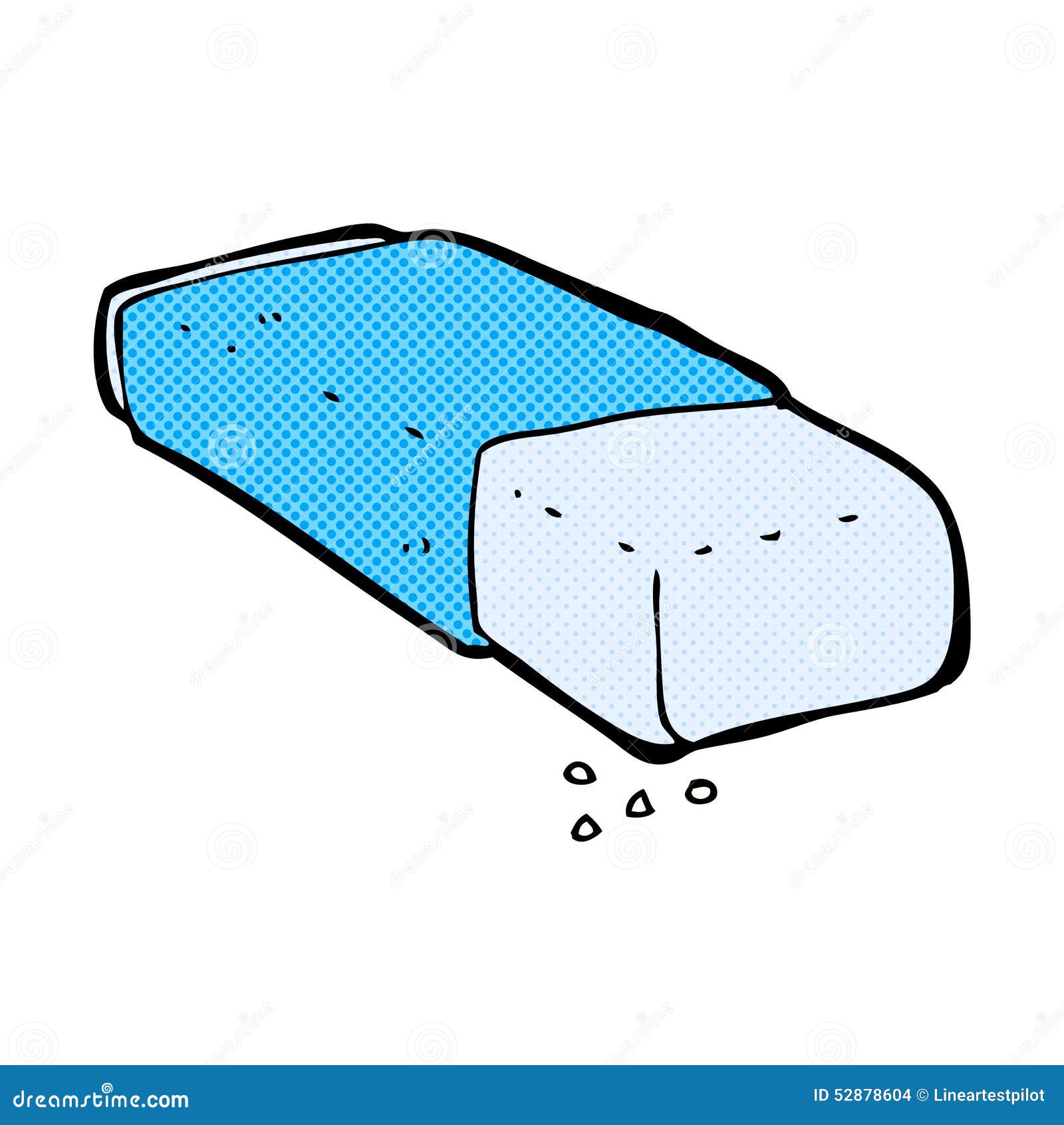 Gomme De Crayon Comique De Bande Dessinée Illustration Stock ...