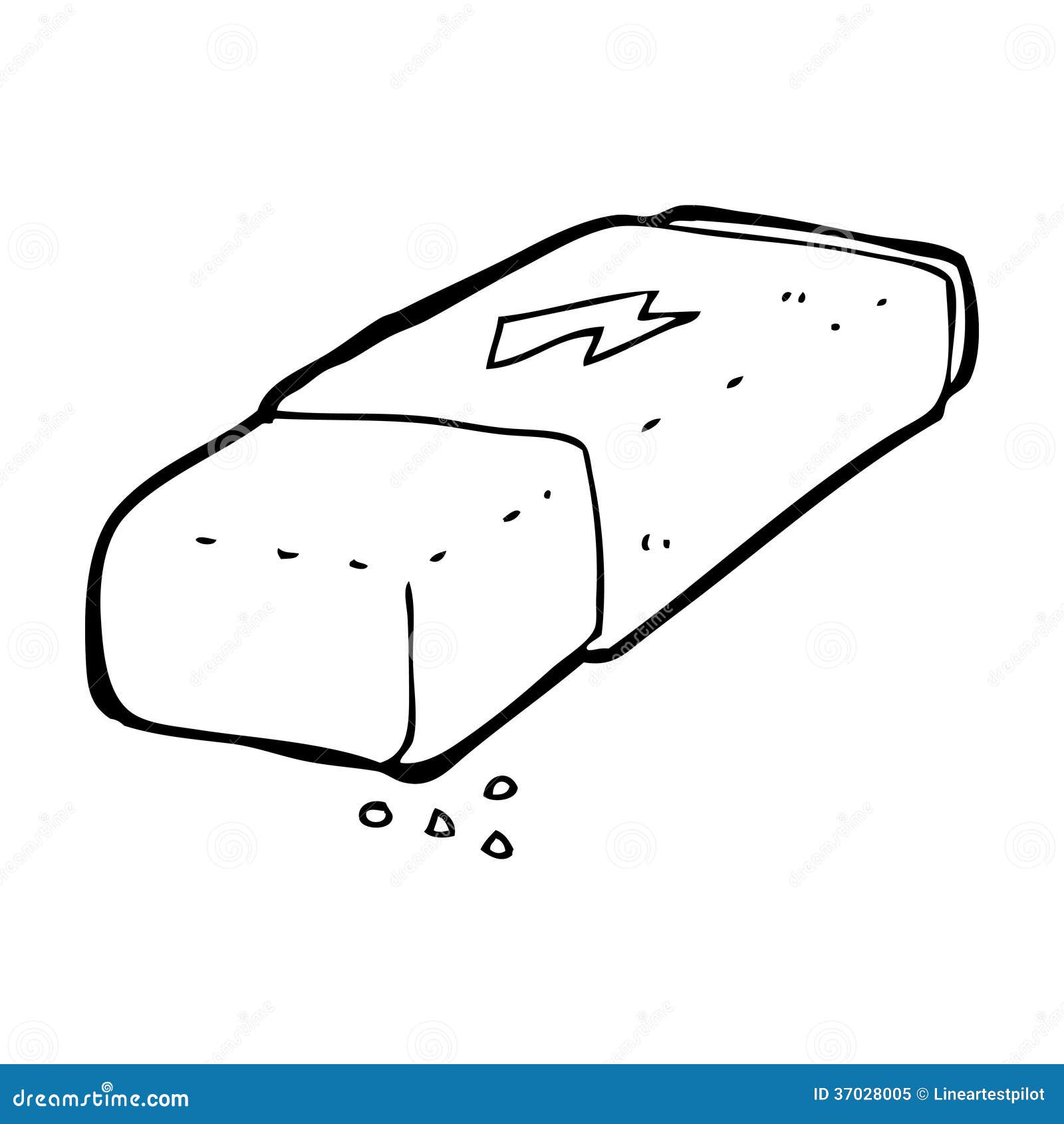 Gomme De Crayon De Bande Dessinée Illustration Stock - Illustration du ...