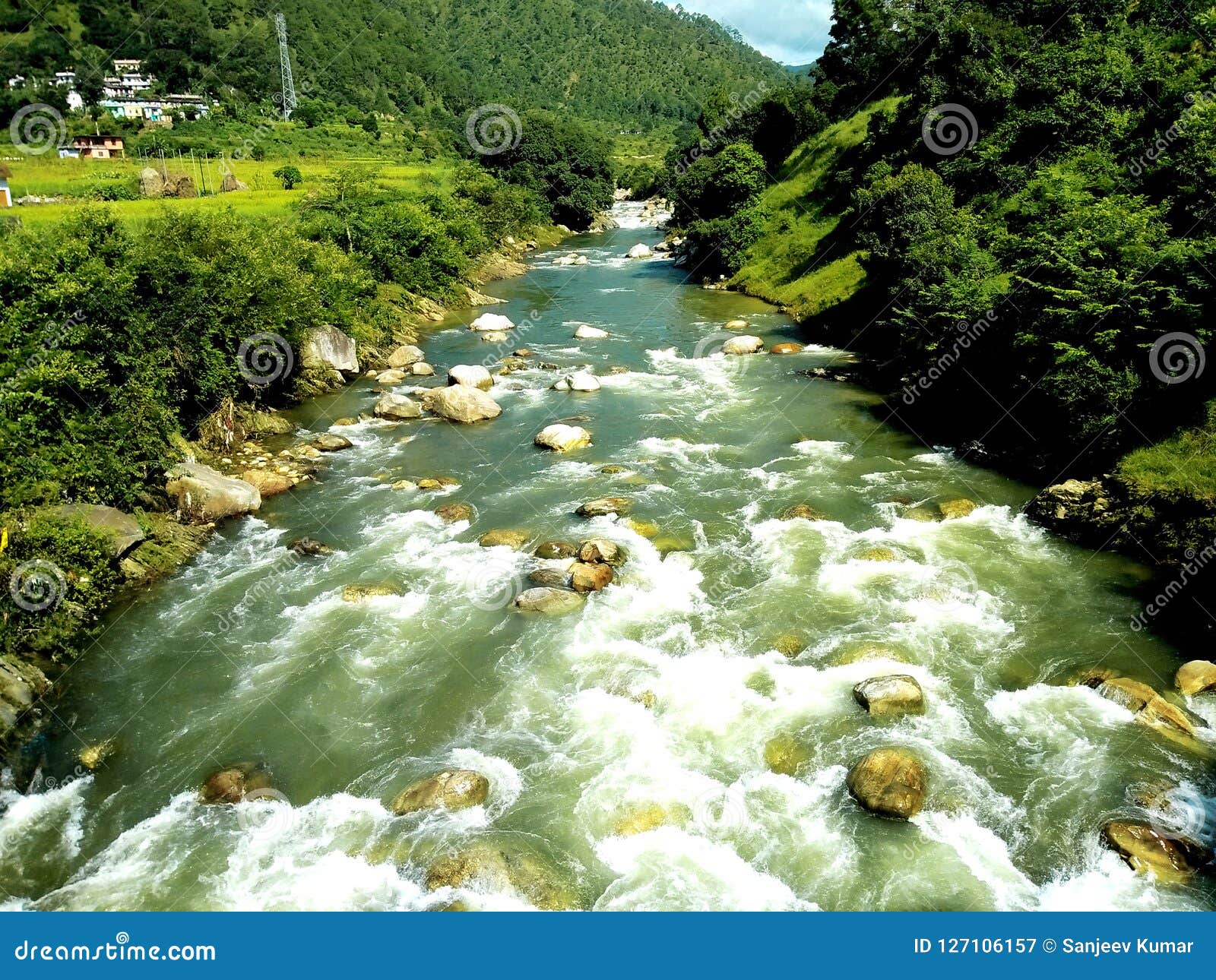 Gomti River And Krishna Temple Shree Dwarkadhish Royalty-Free Stock ...