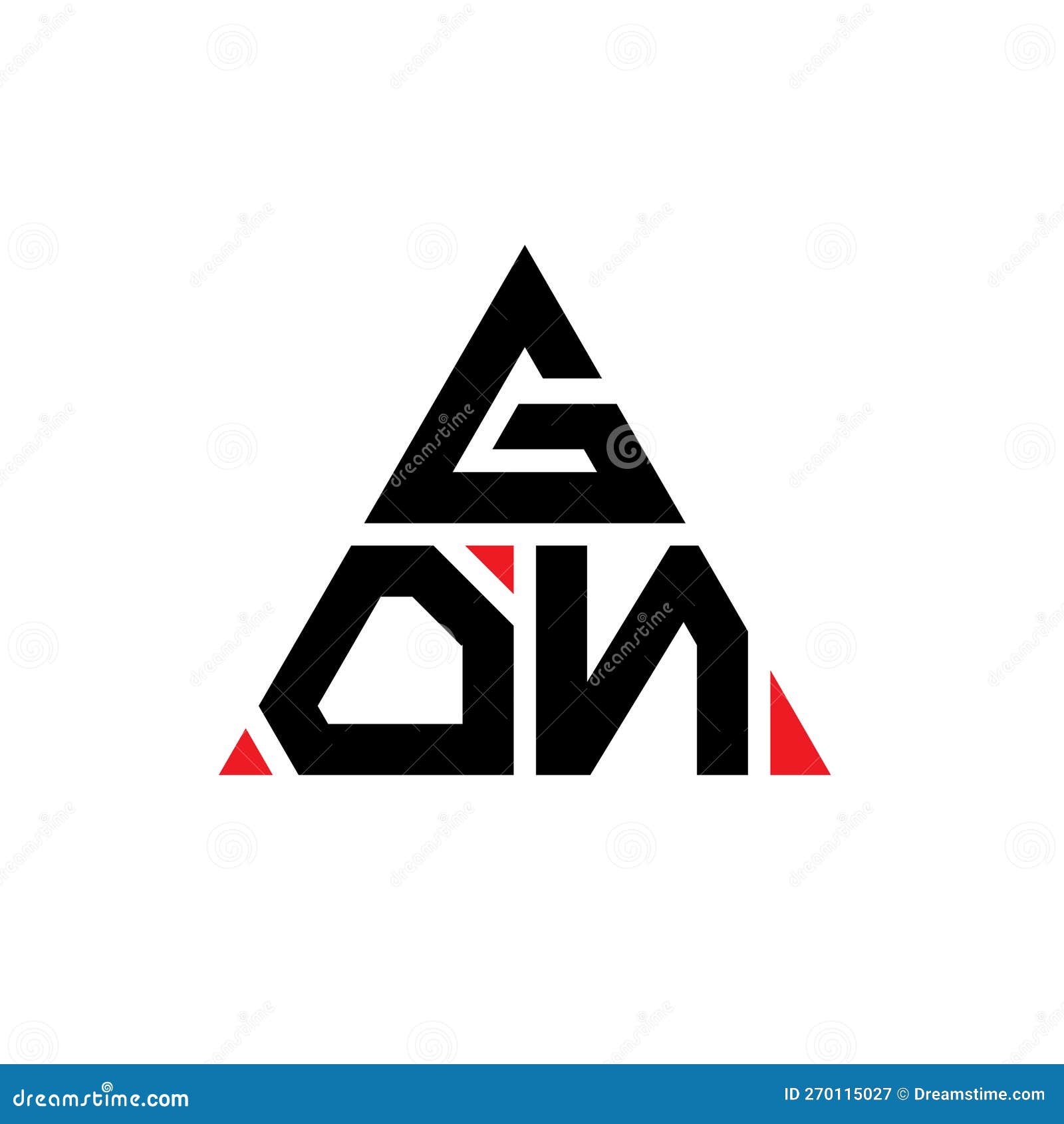 GON Triangle Letter Logo Design With Triangle Shape. GON Triangle Logo ...