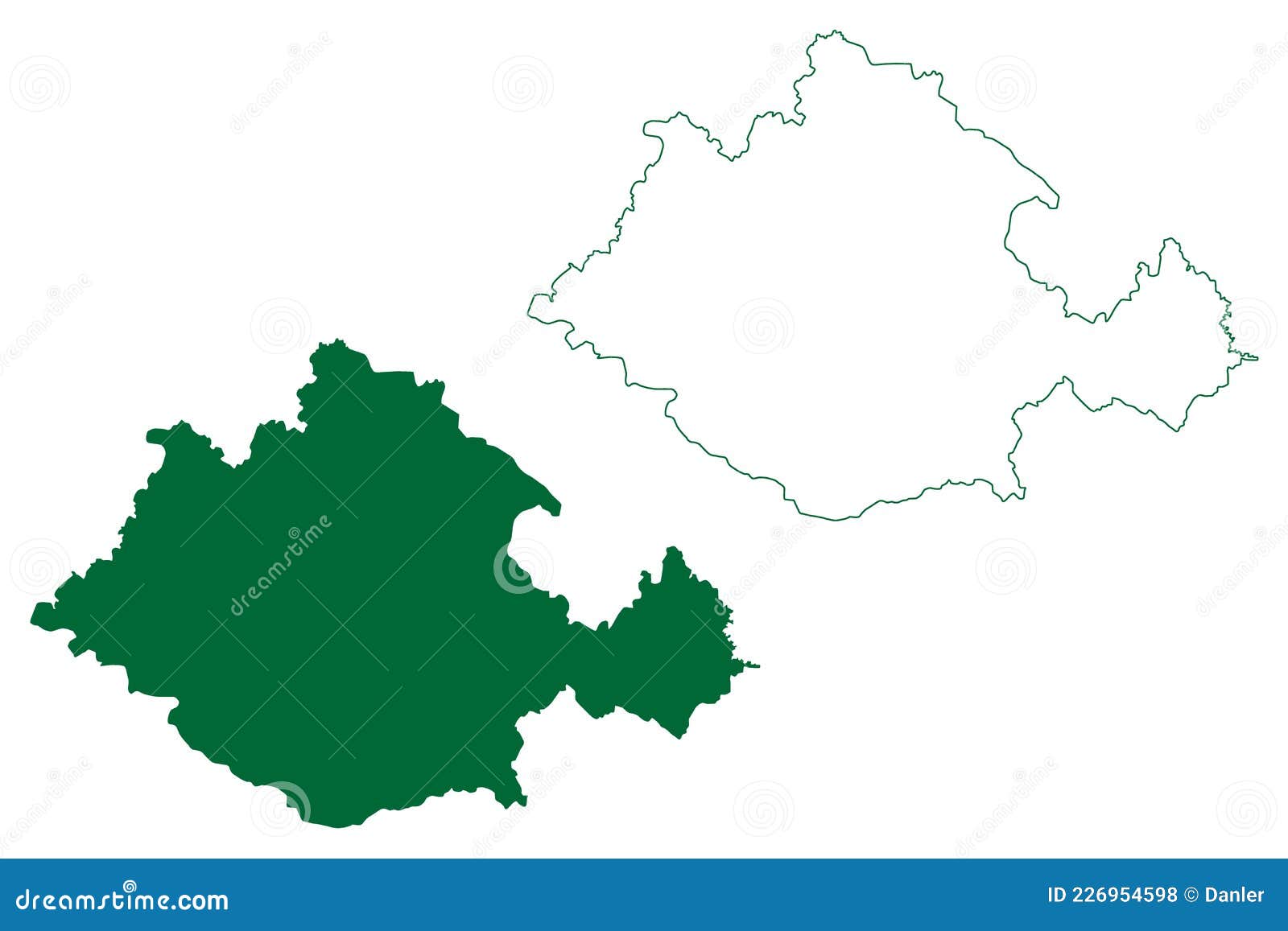 Mau District Uttar Pradesh State, Republic Of India Map Vector ...