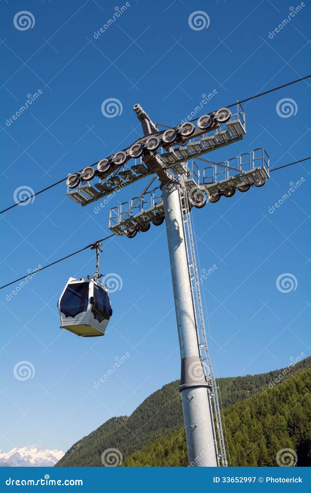 Gondelkabelbahn stockbild. Bild von wandern, gondel, transport - 33652997
