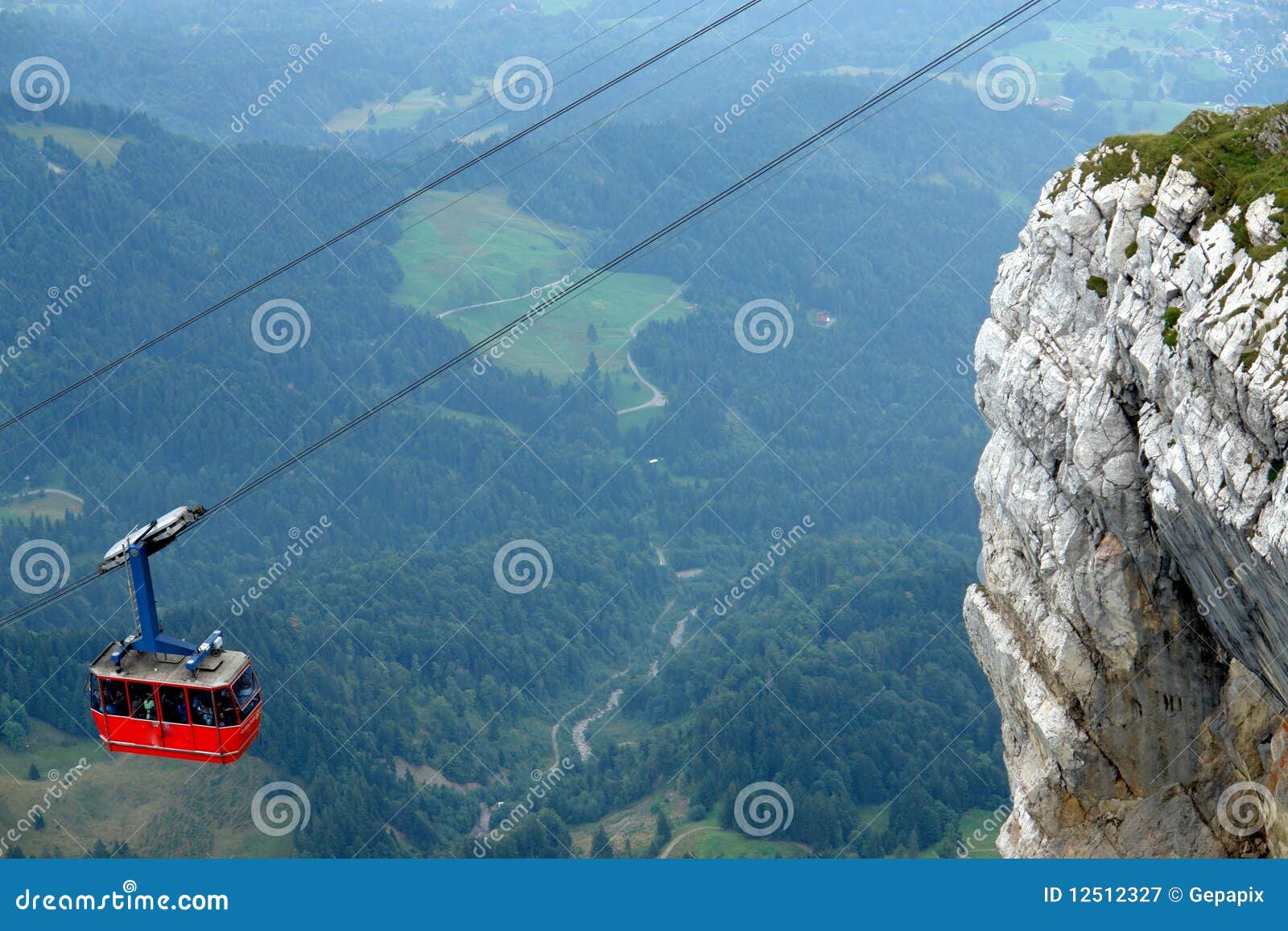 Gondola Lift stock image. Image of lucerne, airial, mountains - 12512327
