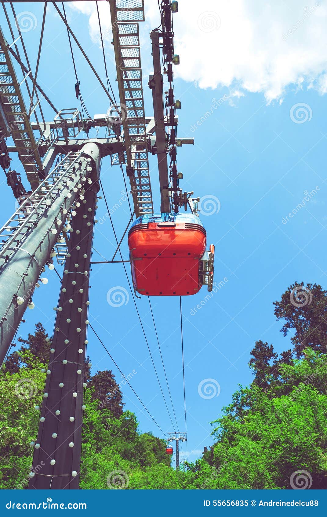 Gondola Ropeway stock image. Image of community, rope - 55656835