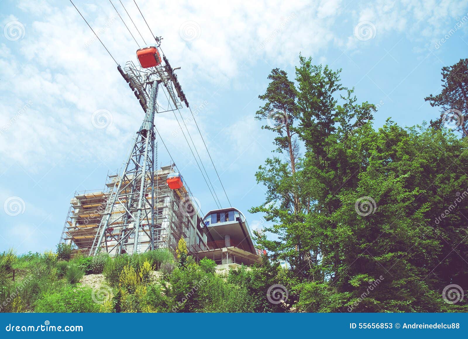 Suspended Ropeway In Alps Titlis, Engelberg, Switzerland Stock Photo ...