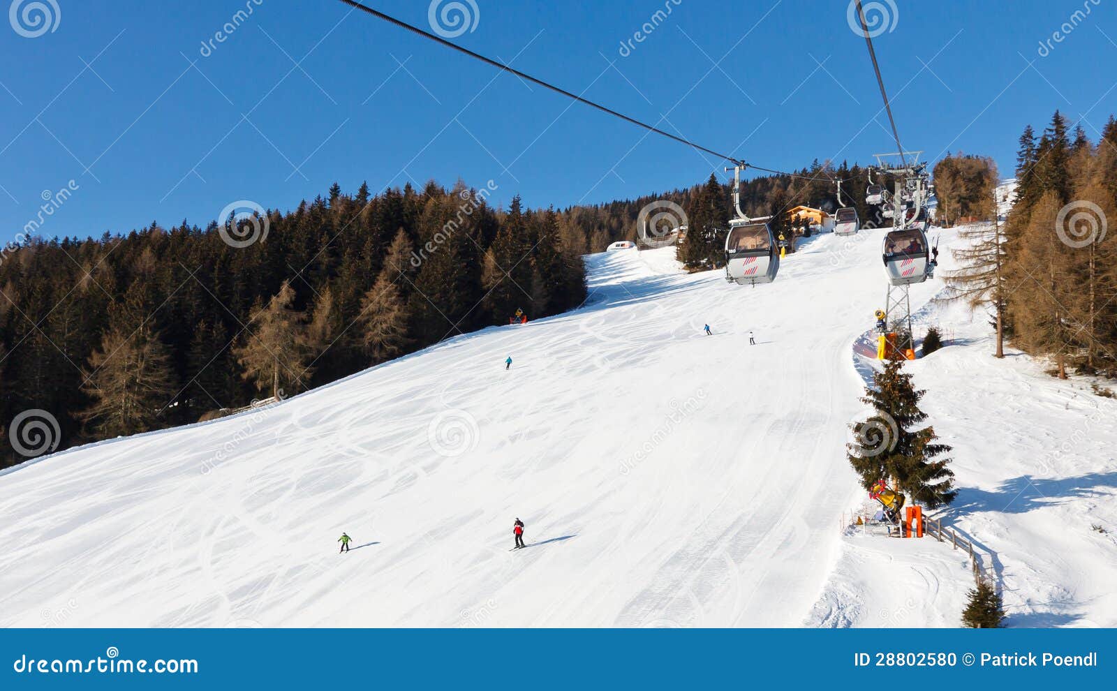 Gondola Ski Lift in South Tyrol Stock Photo - Image of pustertal ...