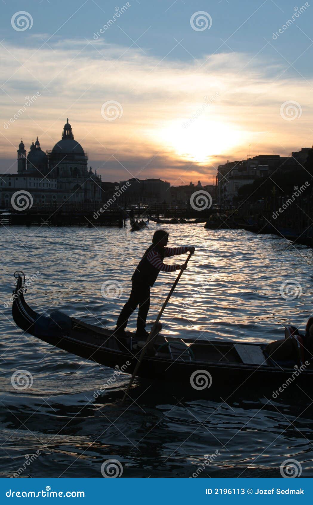Gondolier in venice stock image. Image of architecture - 2196113