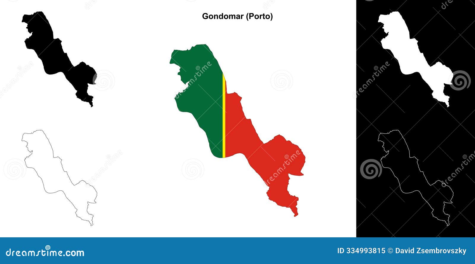 Gondomar outline map stock illustration. Illustration of isolated ...
