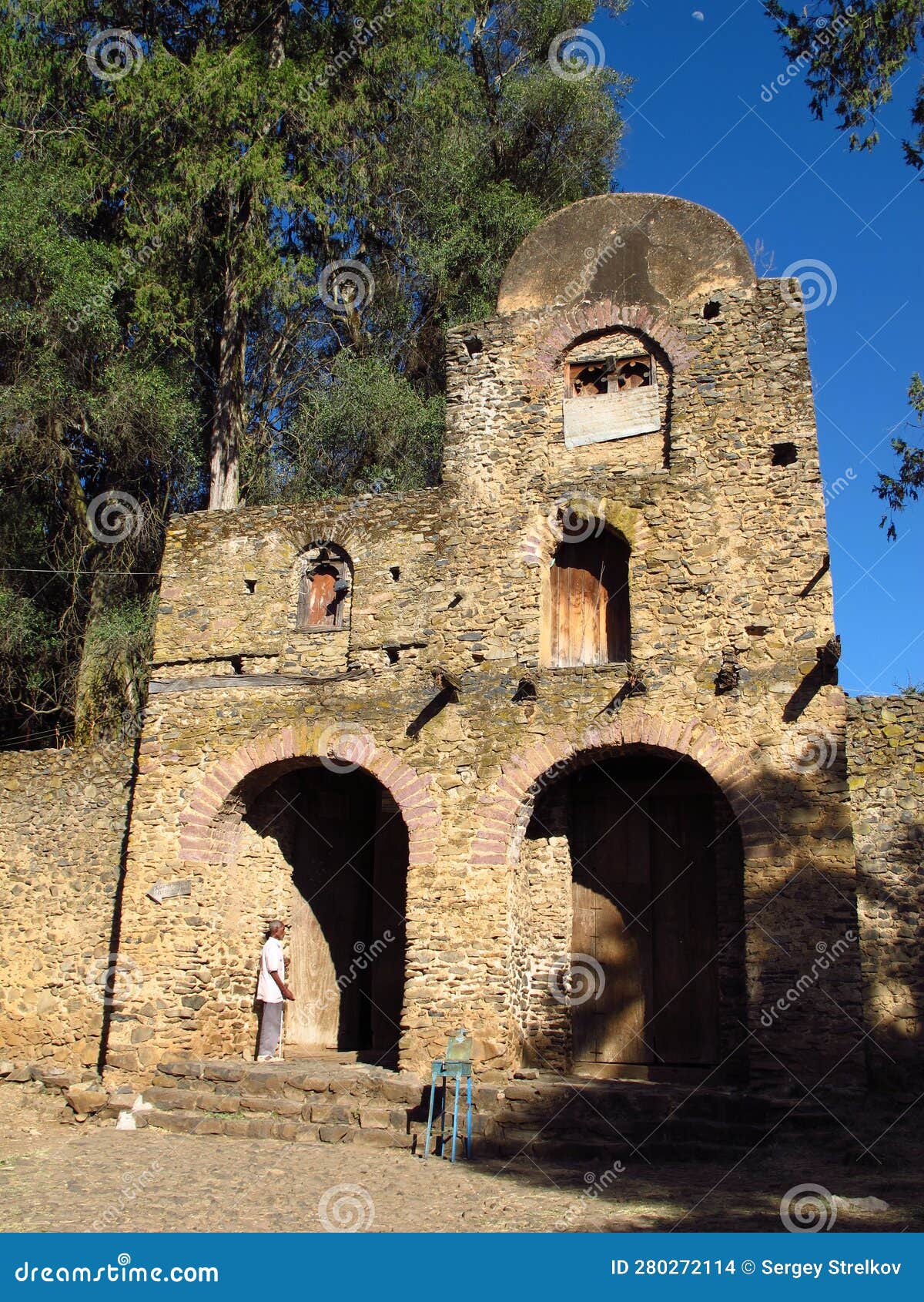 Gondor, Ethiopia - 02 Jan 2012: the Castle in Gondor City, Ethiopia ...