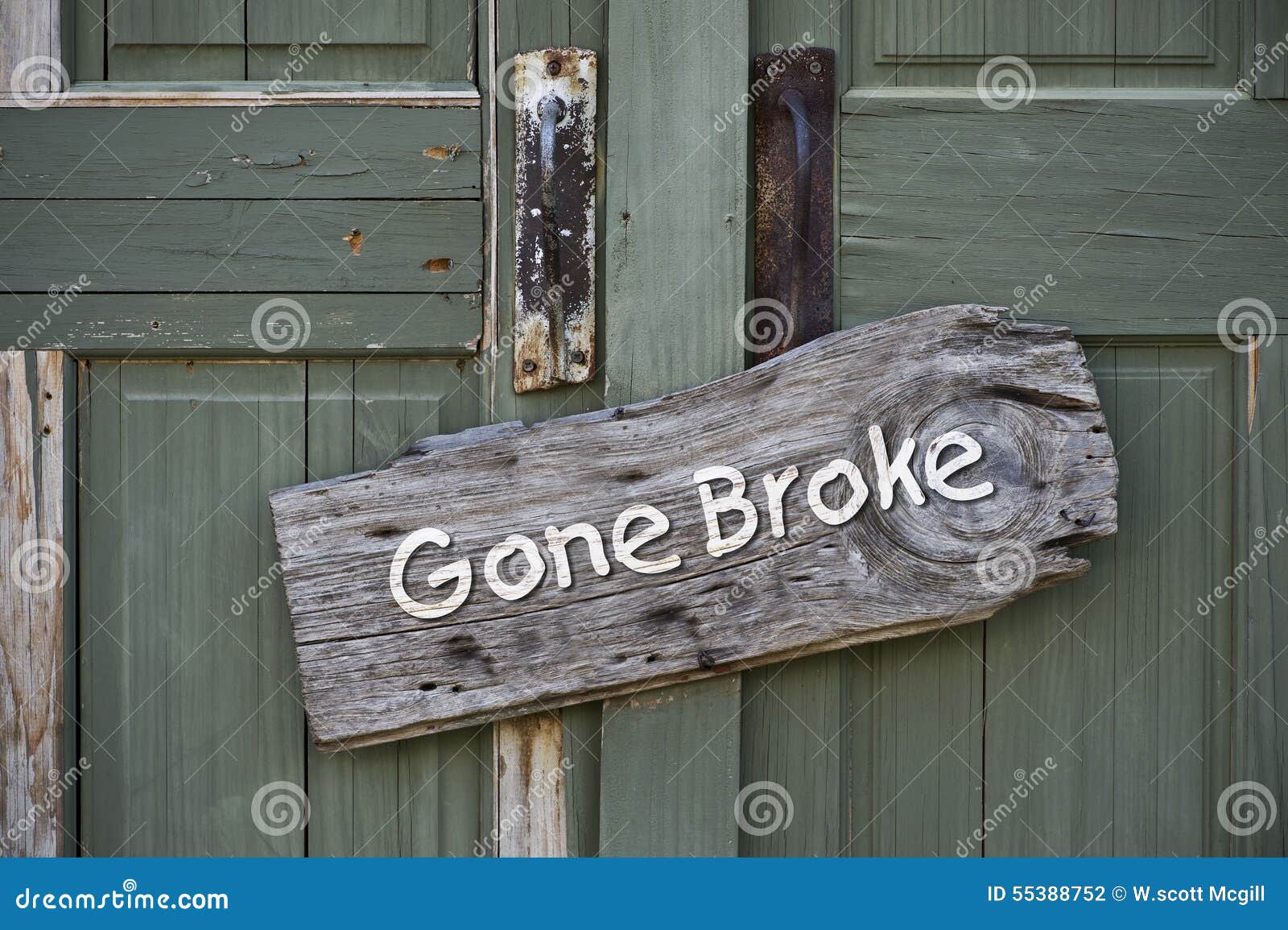 Gone Broke. stock photo. Image of bankrupt, crisis, debit - 55388752