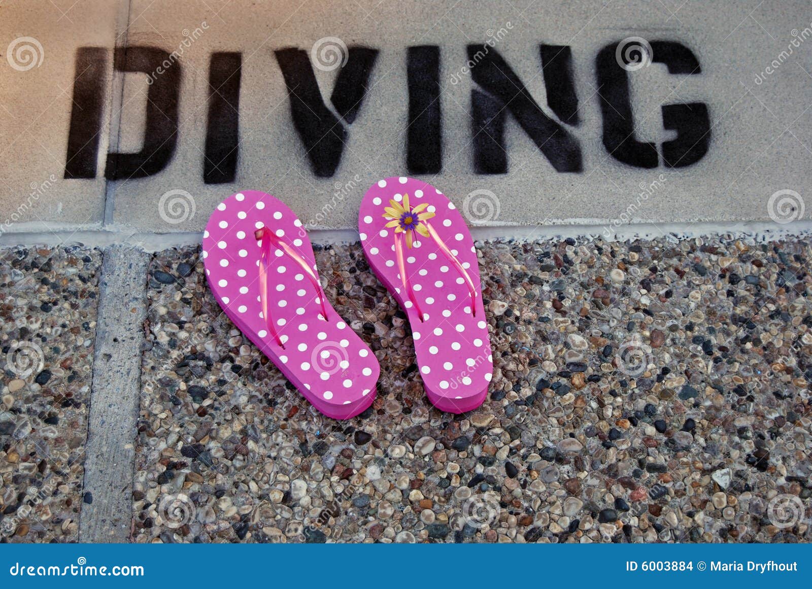 Gone Diving stock photo. Image of flip, pair, pink, concrete - 6003884