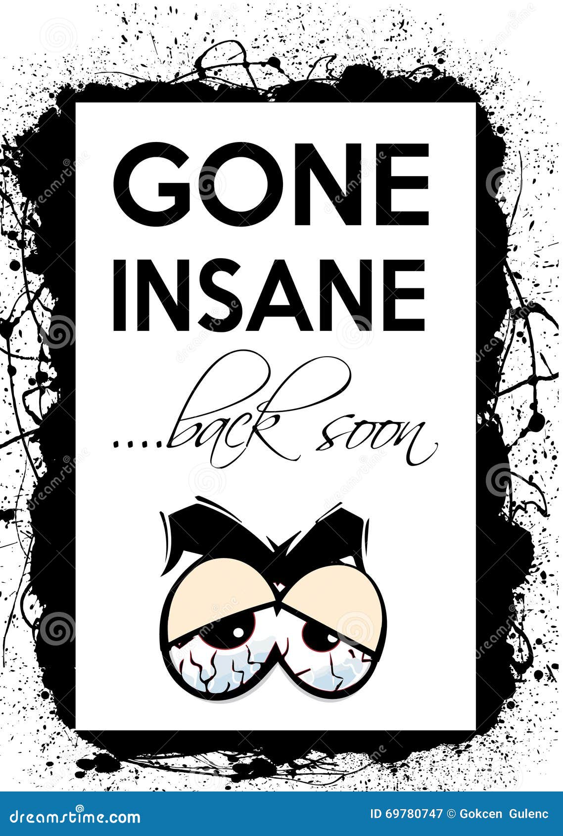 Insane Man - Funny Man Cartoon Vector | CartoonDealer.com #140771831