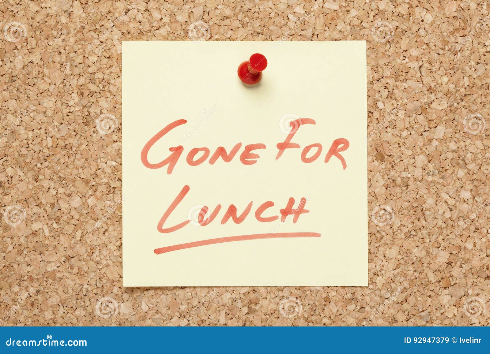 Gone For Lunch Note On Keyboard Stock Photography | CartoonDealer.com ...
