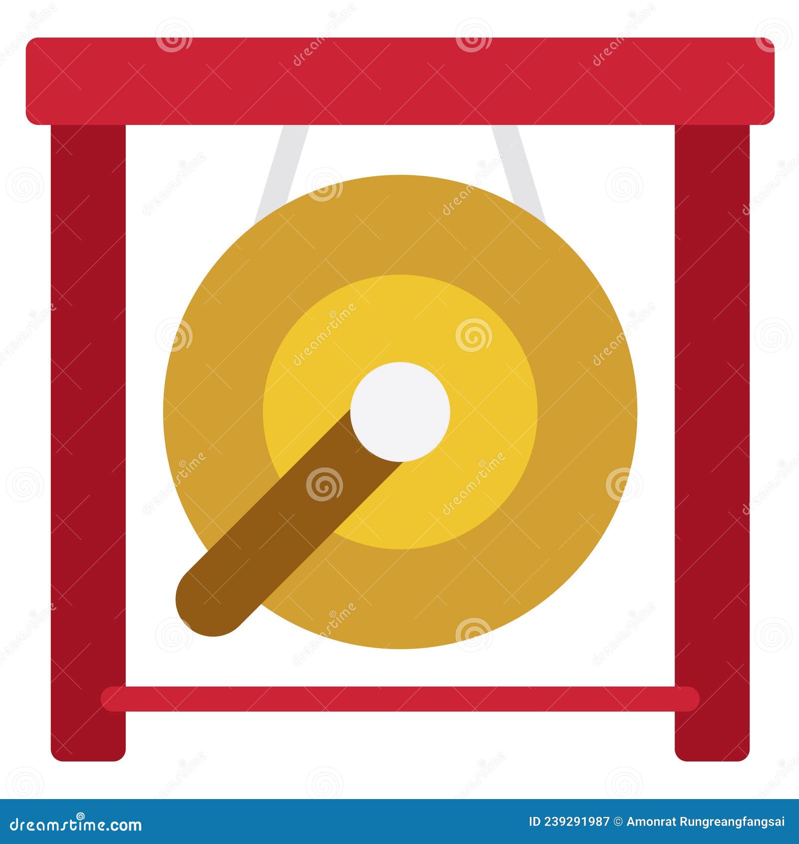 Gong Icon ,Chinese New Year Vector Illustration Stock Vector ...