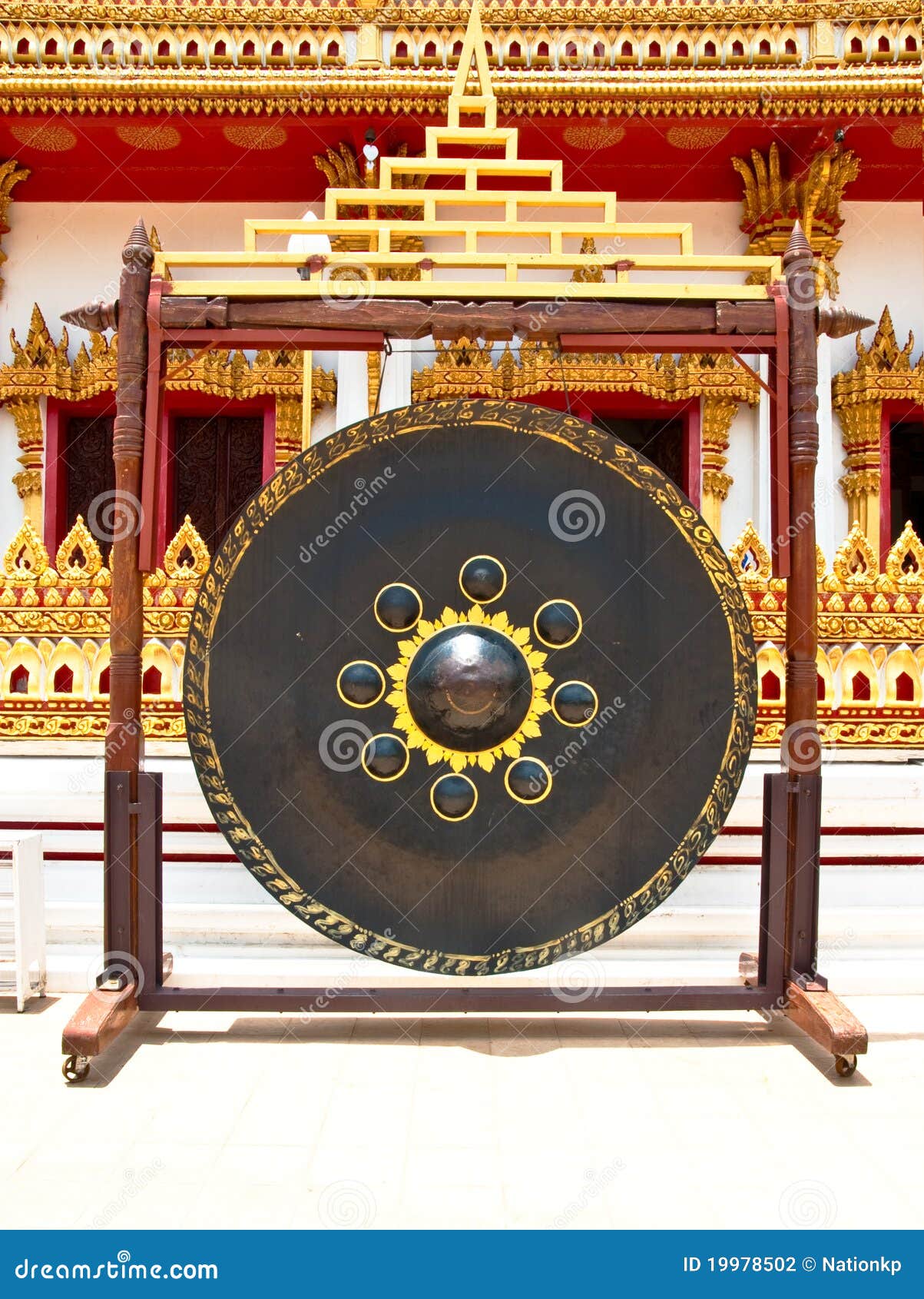 Gong in thai temple stock photo. Image of exotic, ancient - 19978502