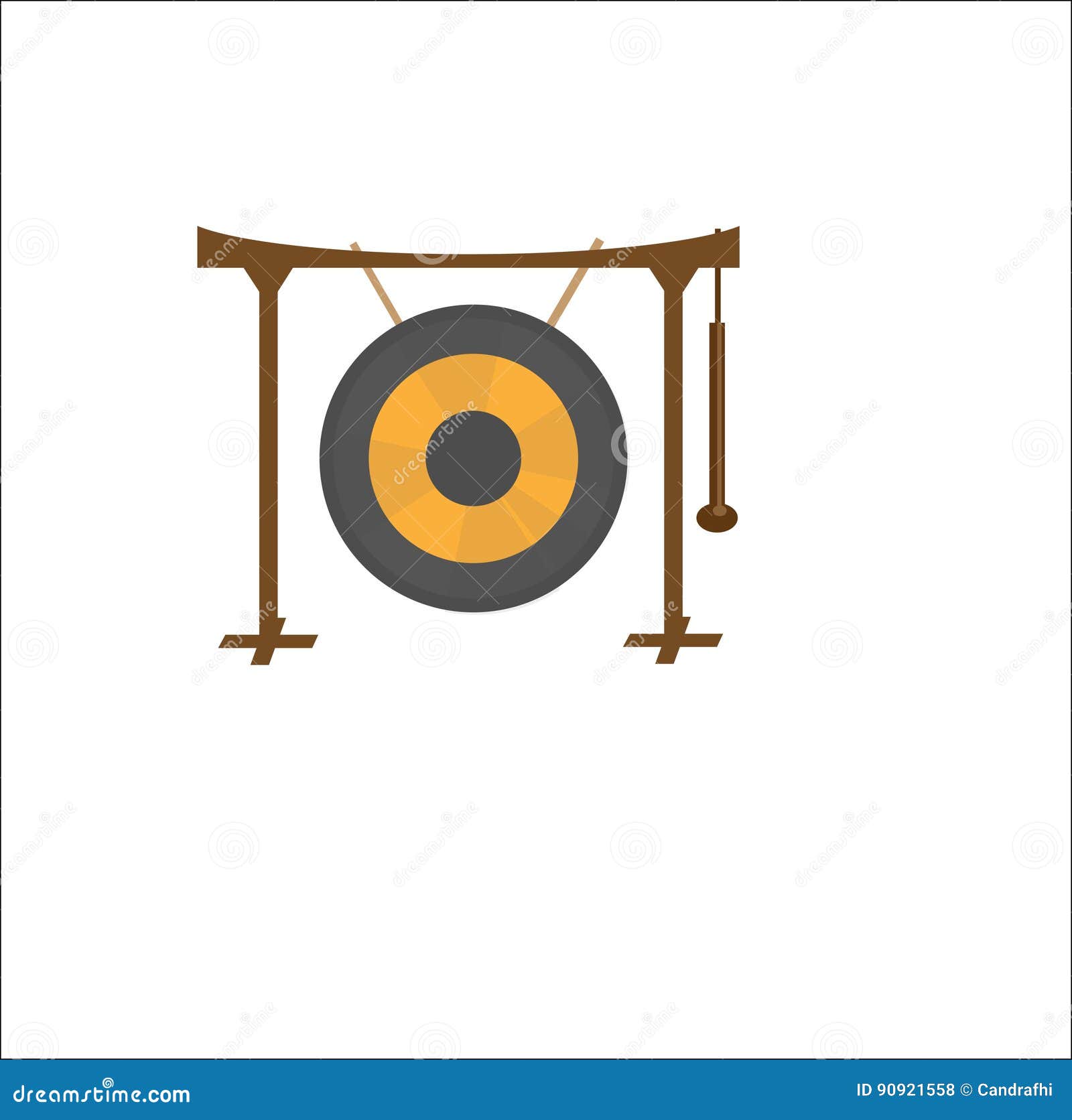 Gong stock illustration. Illustration of illustrator - 90921558