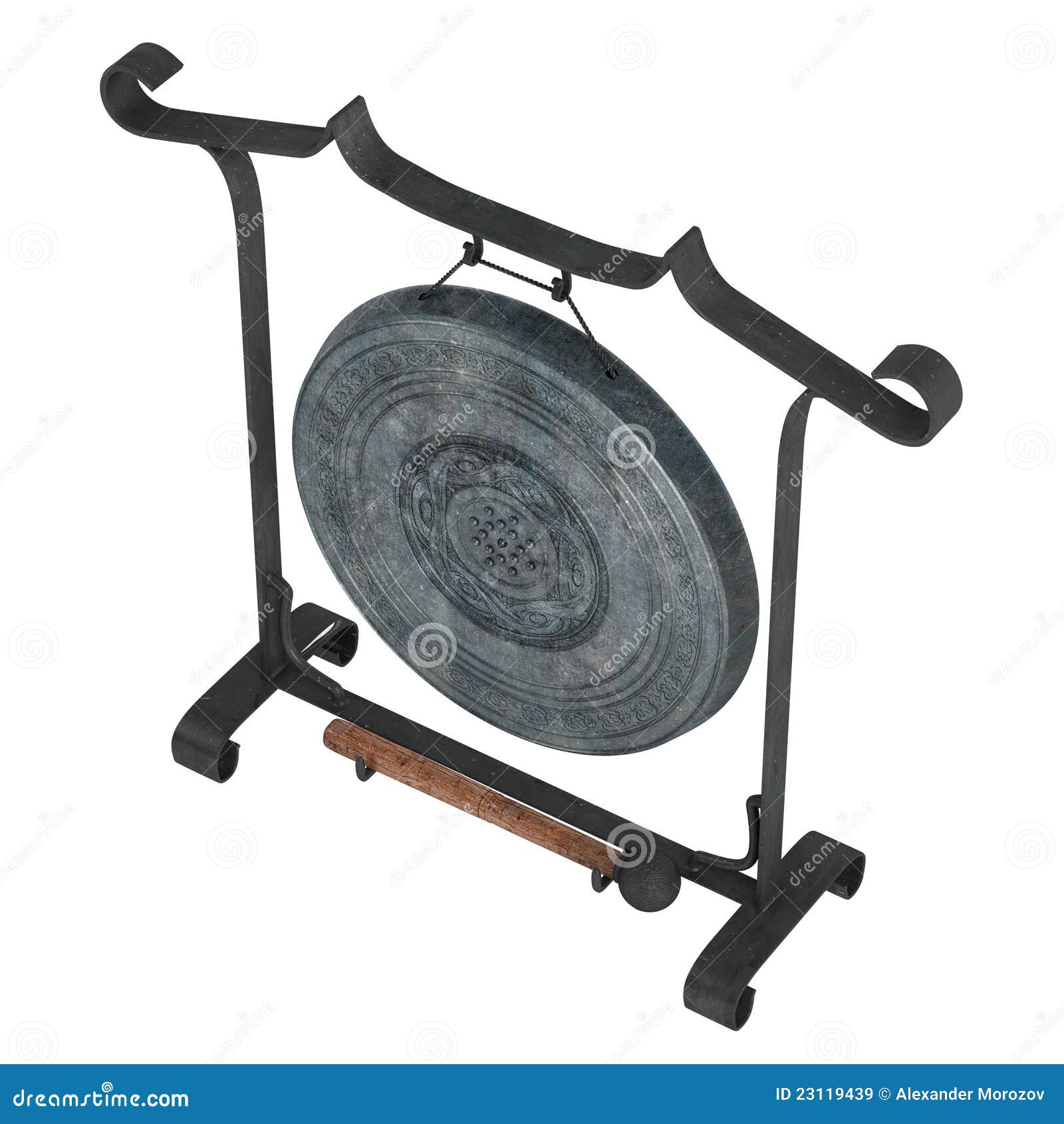 Gongo stock de ilustración. Ilustración de mazo, musical - 23119439